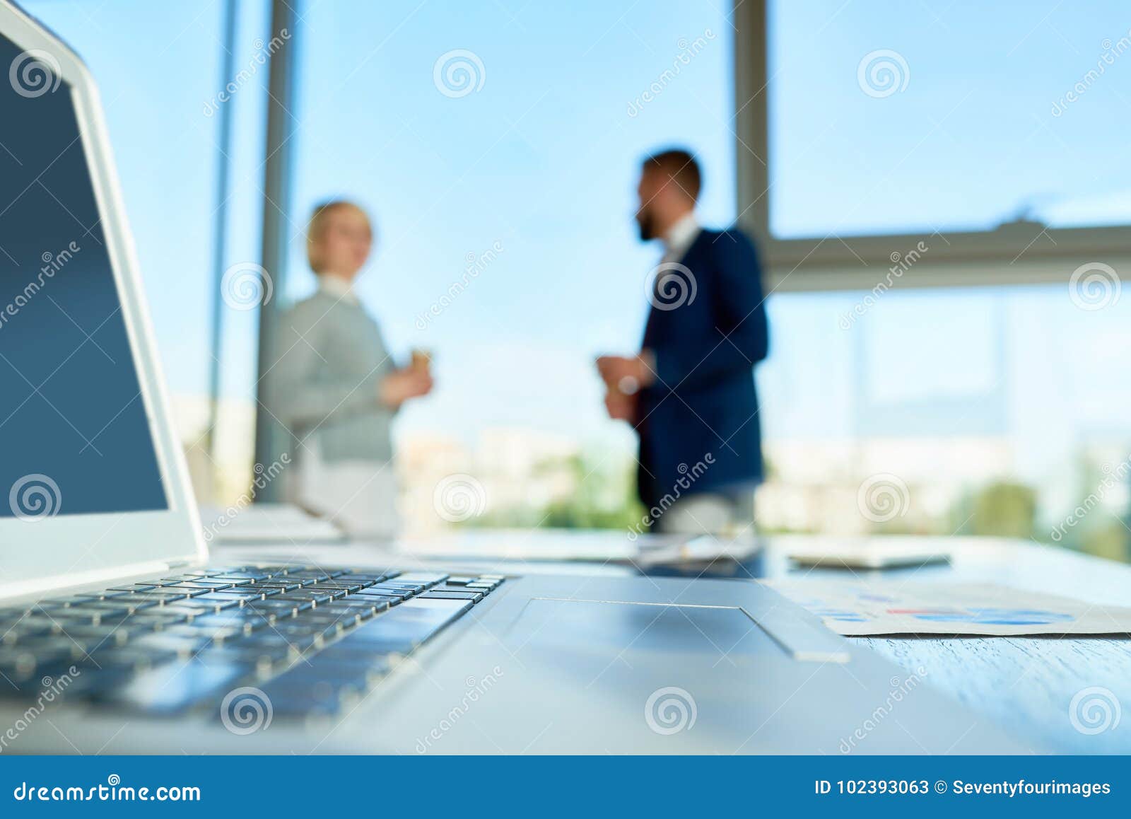 Busy Open Plan Office stock image. Image of discussing - 102393063
