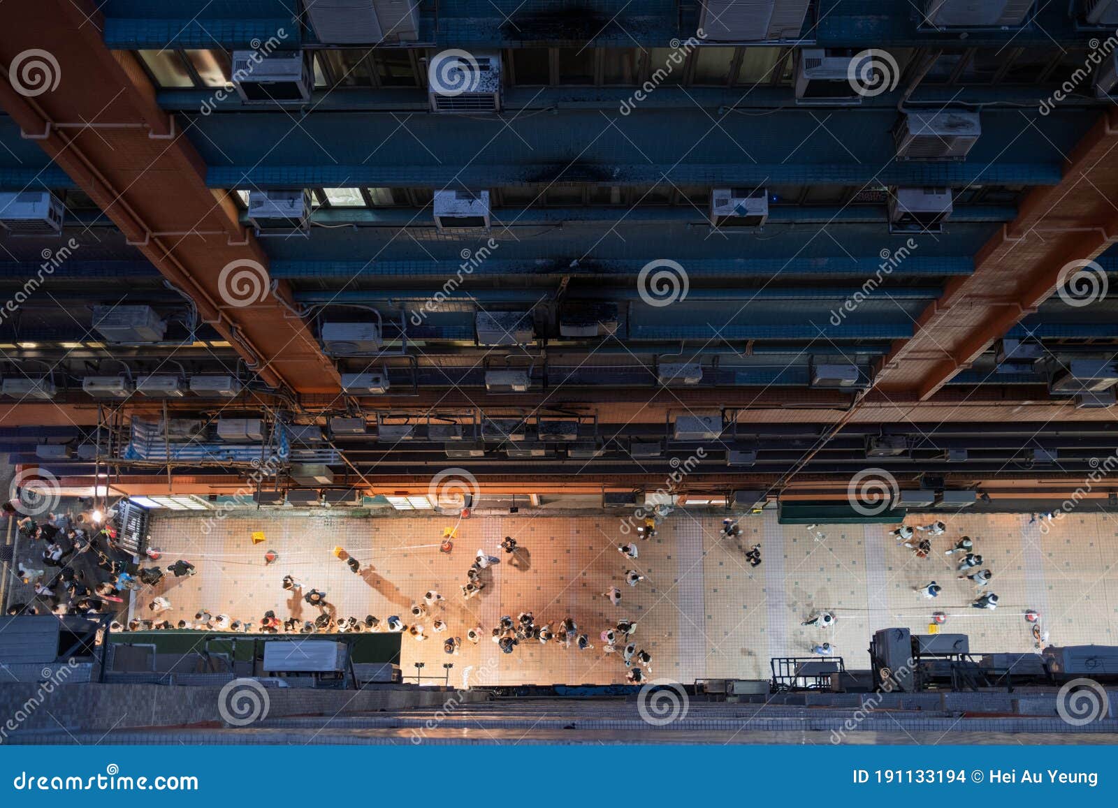 Busy Path in Industry Building, View from Rooftop Editorial Stock Image ...