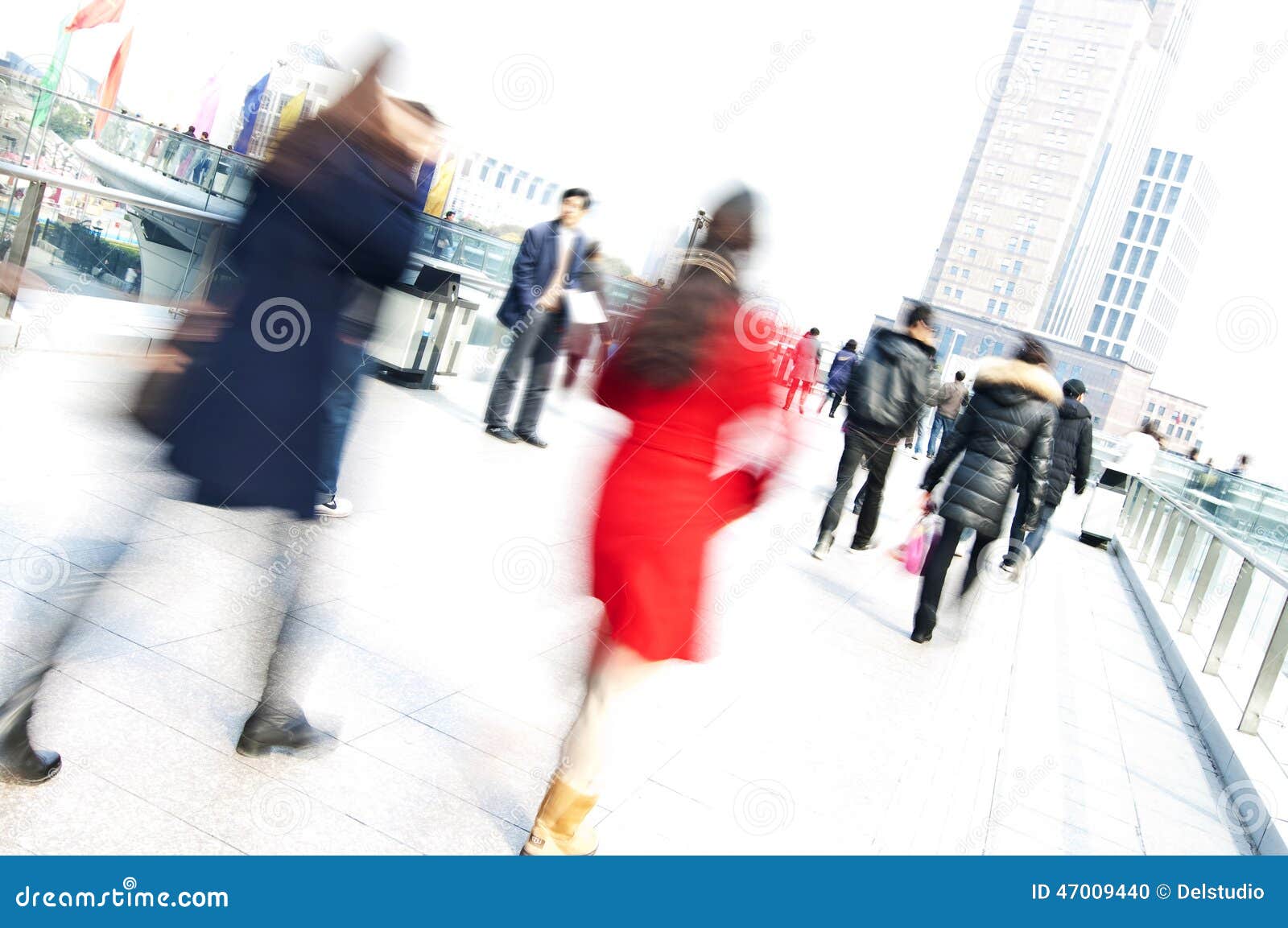 Busy People Walking in a City with Blurred Effect Stock Photo - Image ...