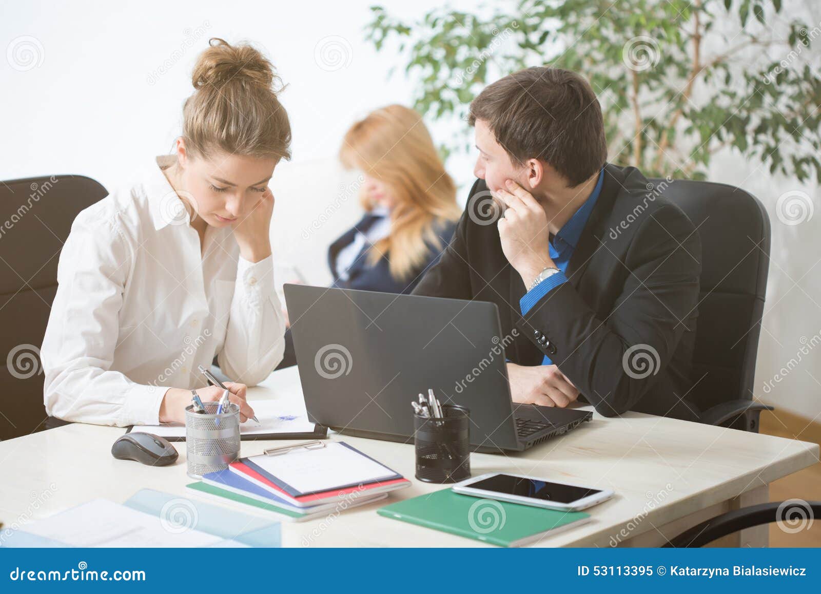 Busy People Working in Office Stock Image - Image of employment ...
