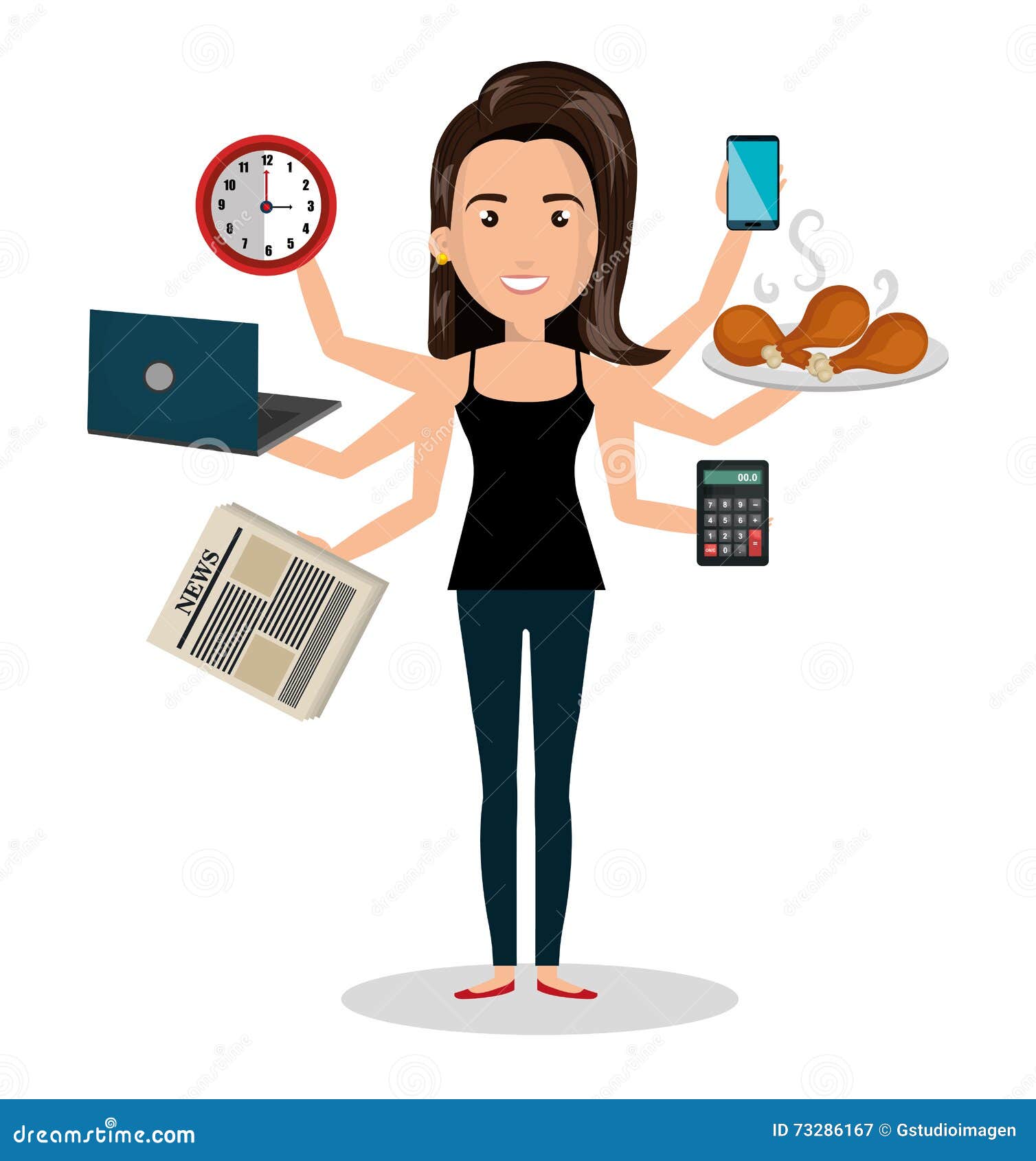 Busy person design stock illustration. Illustration of lifestyle - 73286167
