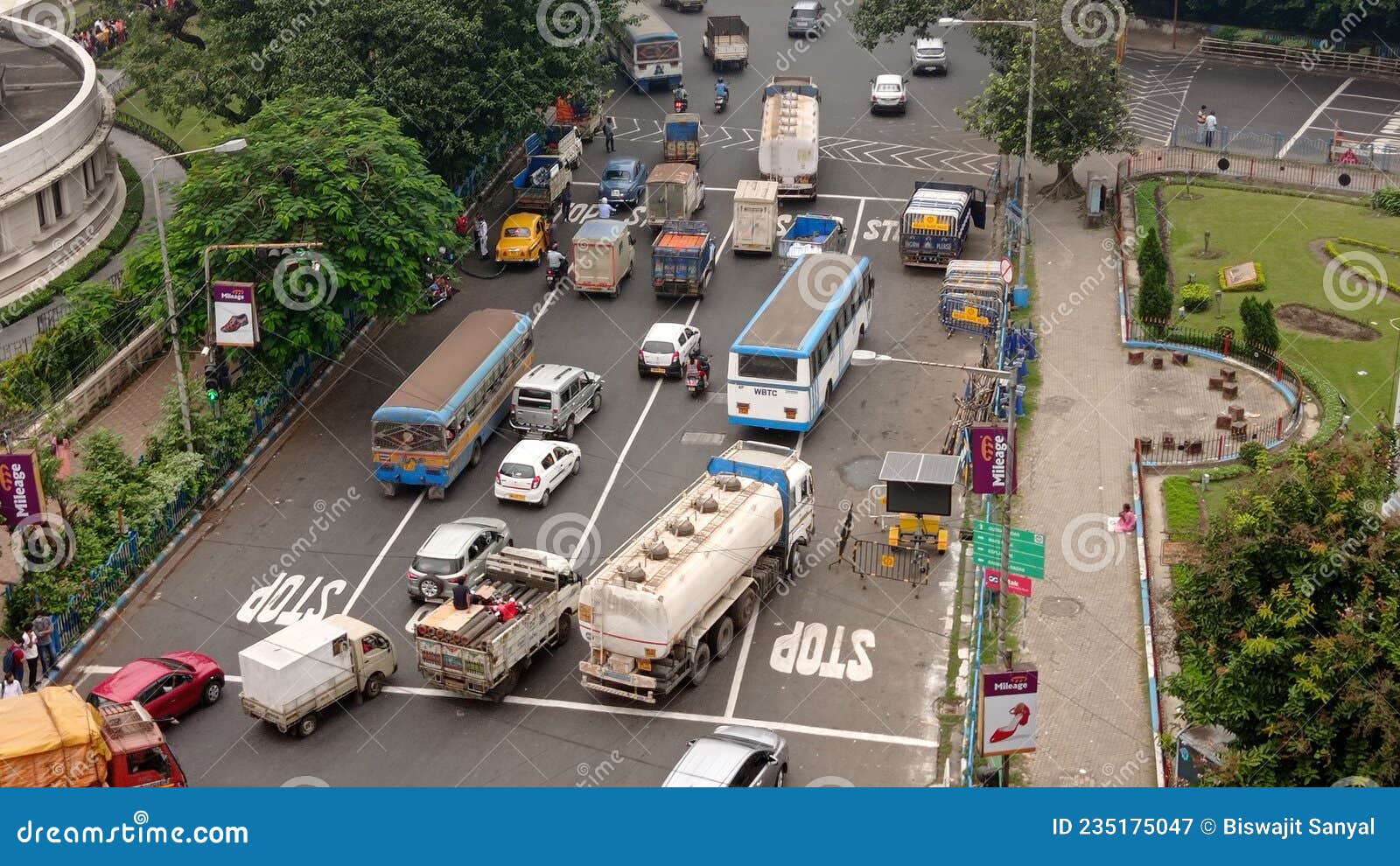 A Busy Road in West Bengal , India View from Above Editorial ...
