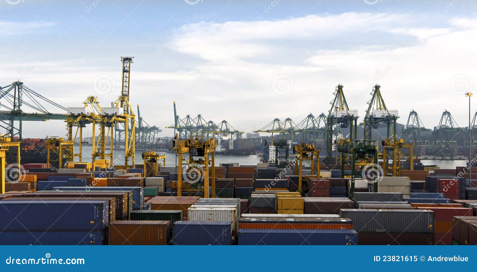 Busy Seaport stock image. Image of noon, harbor, light - 23821615