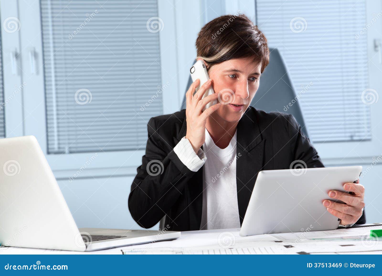 Busy Secretary stock image. Image of accountant, overloading - 37513469