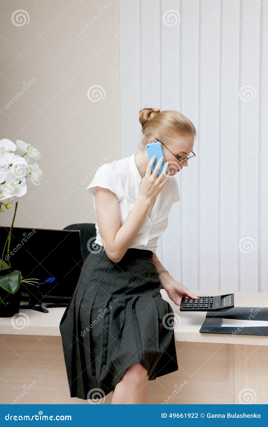 Busy secretary working. stock photo. Image of concentrated - 49661922