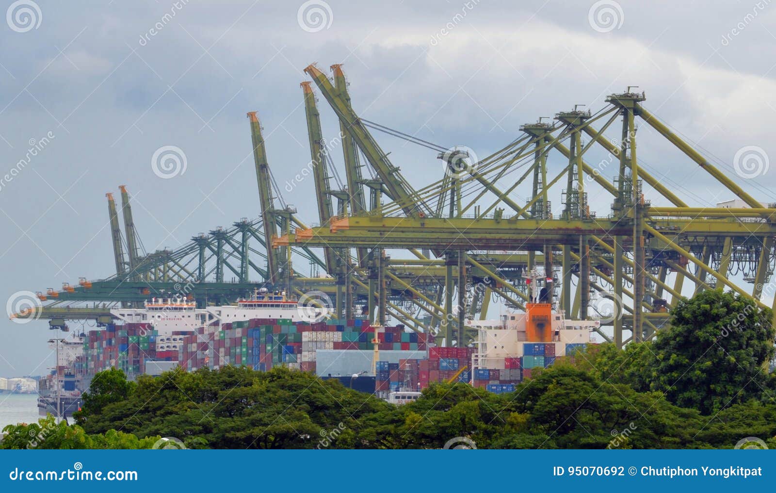 Busy shipyard stock photo. Image of shipyard, export - 95070692