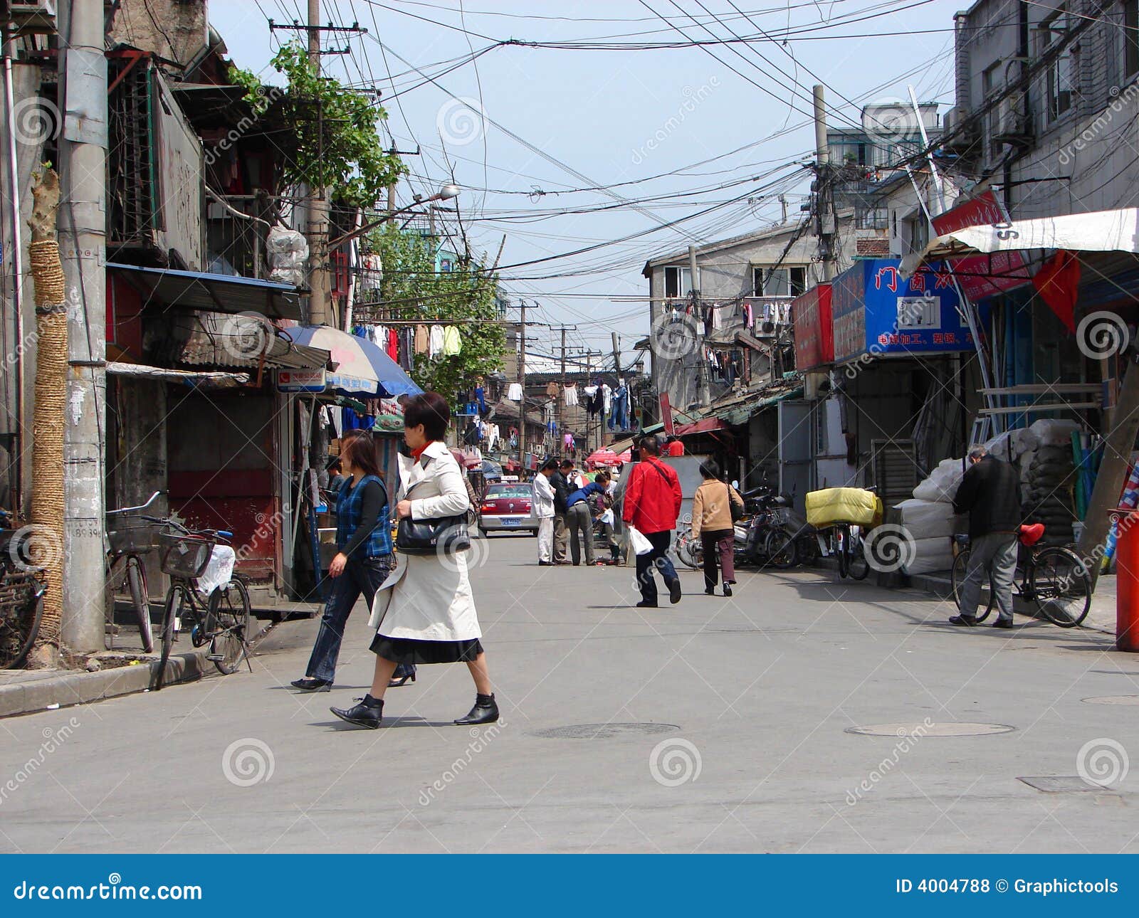 Busy street in China editorial stock photo. Image of beijing - 4004788