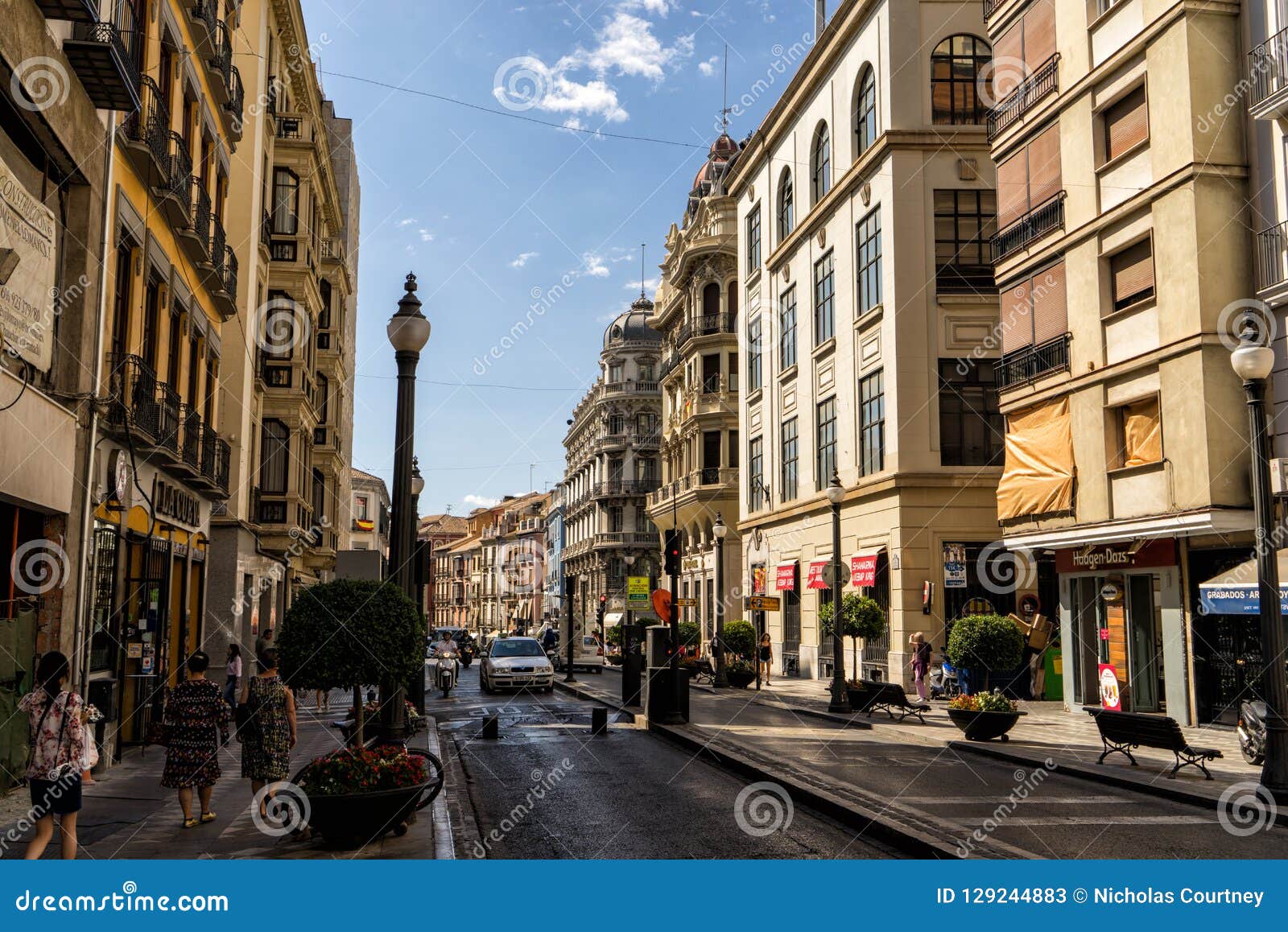 Beautiful Downtown Granada, Spain Editorial Stock Photo - Image of atop ...