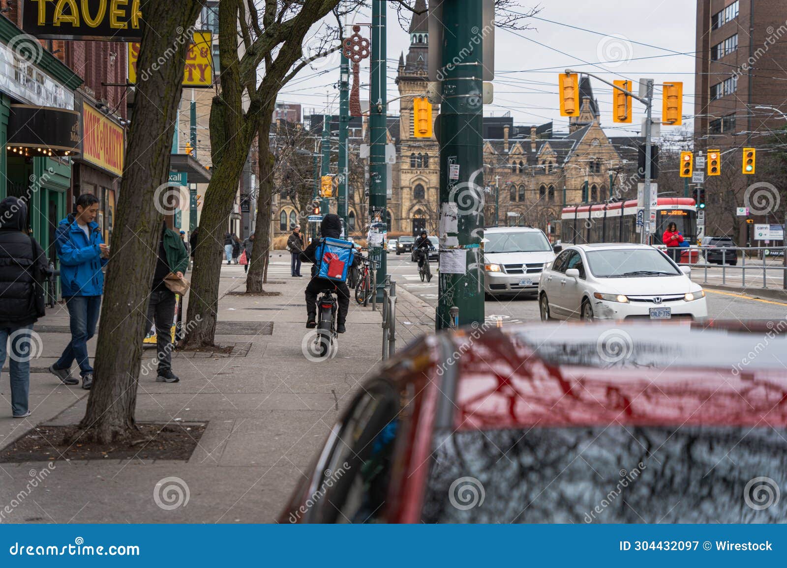Busy Streets of Toronto, Canada on a Cloudy Day Editorial Photography ...