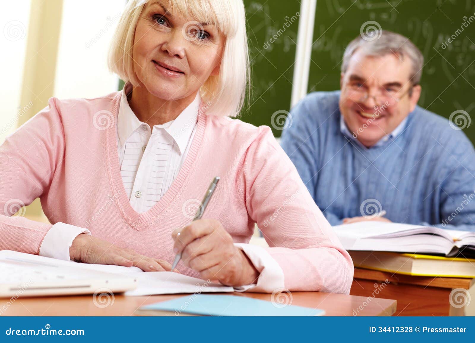 Busy students stock photo. Image of college, foreground - 34412328