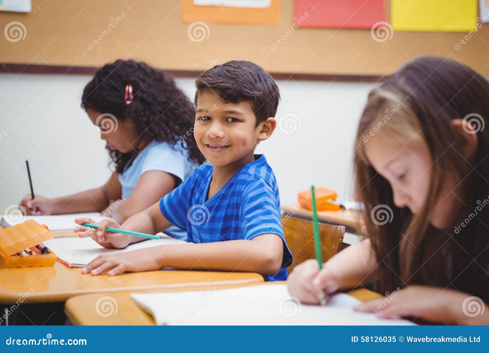 Busy Students Working on Class Work Stock Image - Image of learn ...