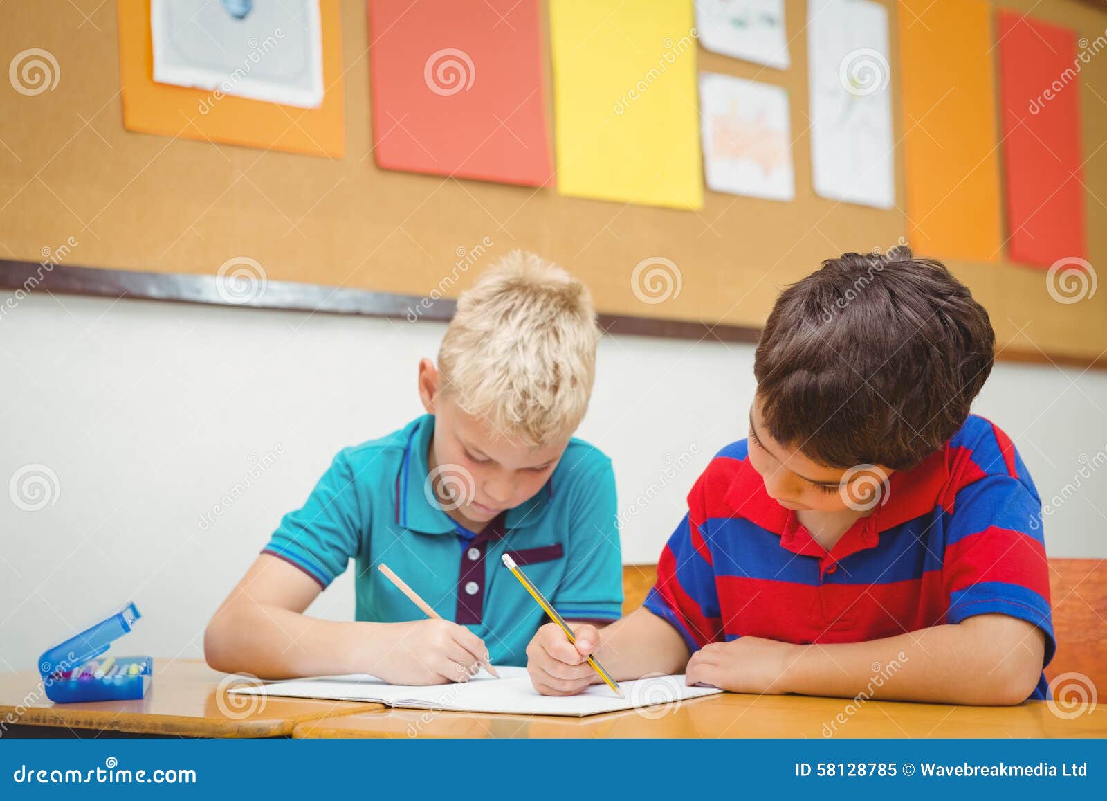 Busy Students Working on Class Work Stock Image - Image of lesson ...