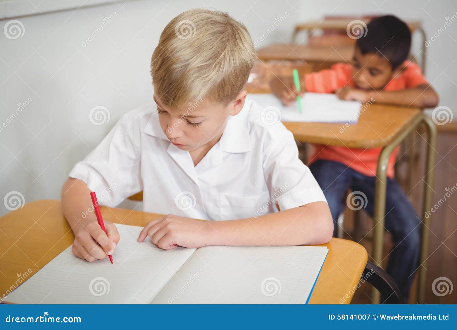 Busy Students Working on Class Work Stock Image - Image of classroom ...