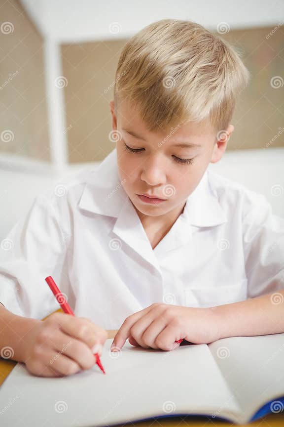 Busy Students Working on Class Work Stock Photo - Image of classroom ...