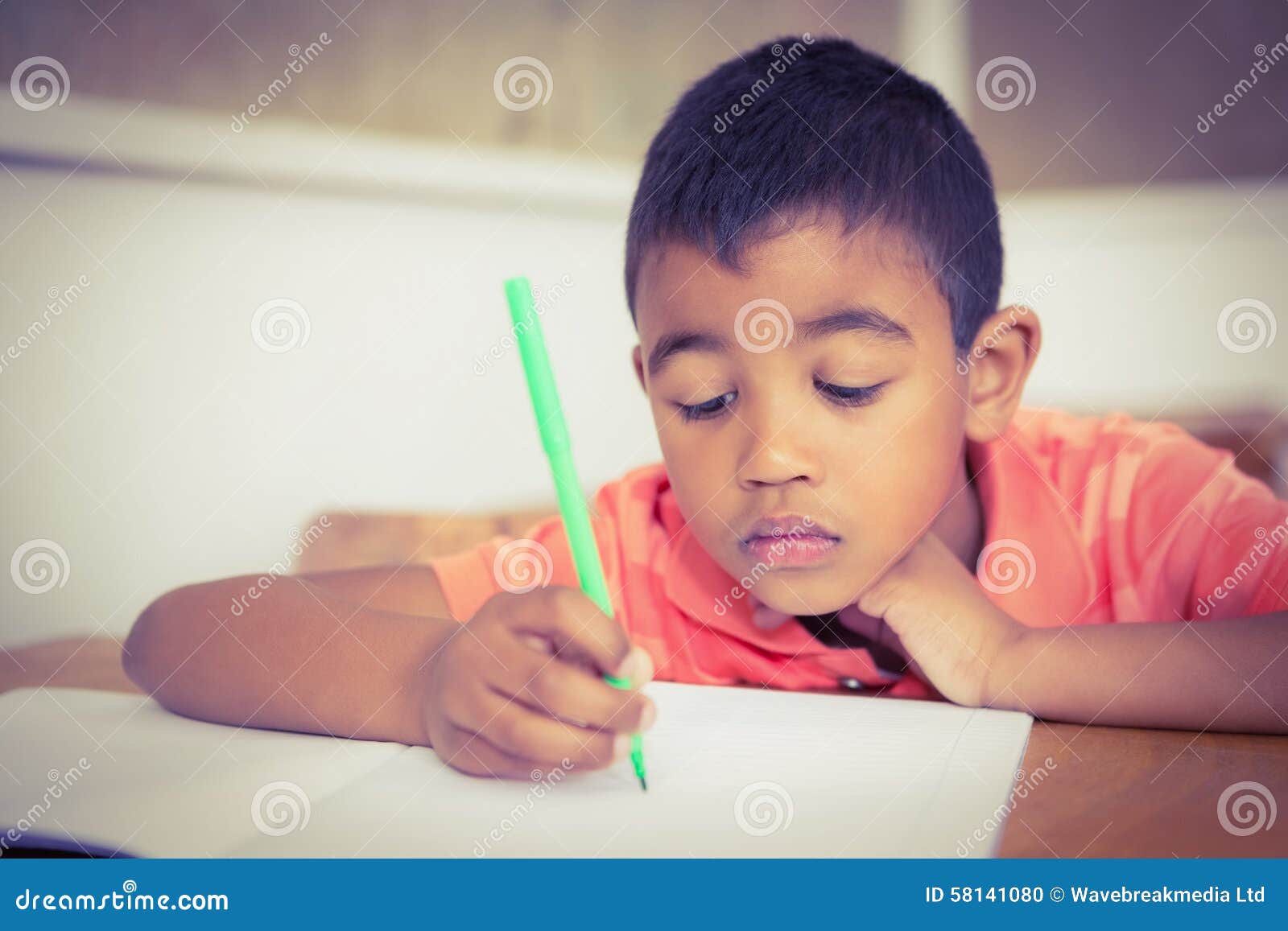 Busy Students Working on Class Work Stock Photo - Image of mixedrace ...