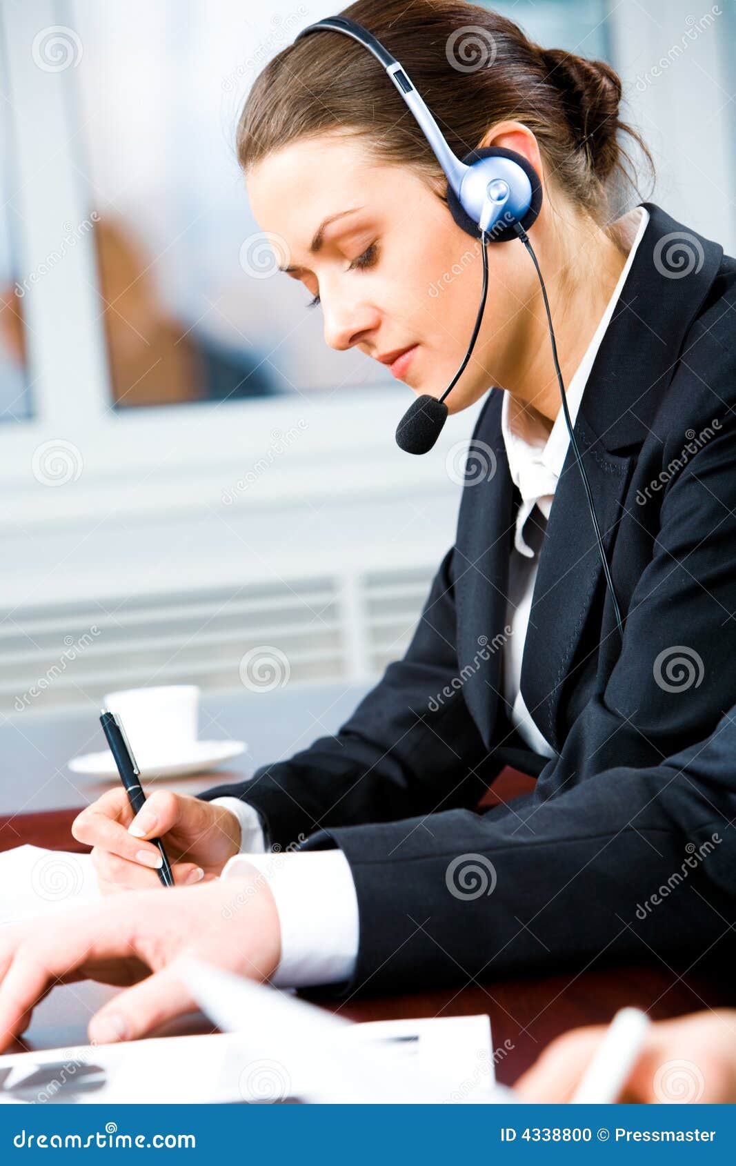 Busy telephone operator stock photo. Image of communication - 4338800
