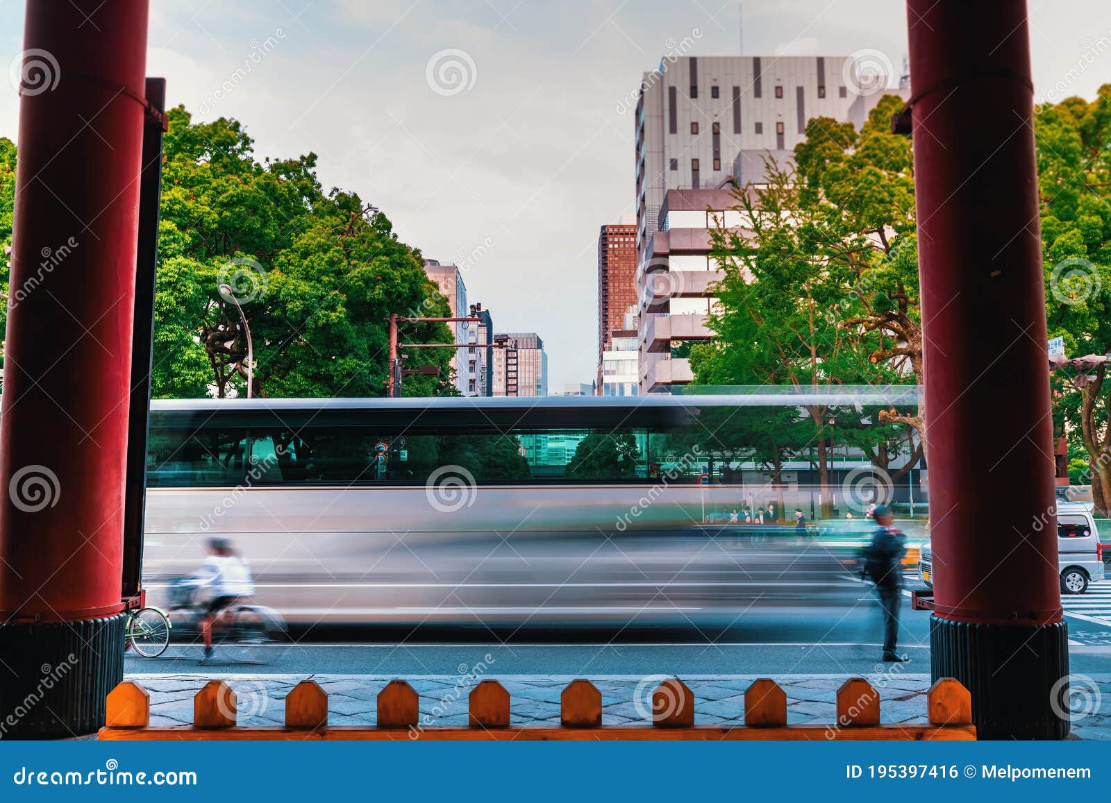 Busy Tokyo Intersection Outside the Temple Stock Photo - Image of ...