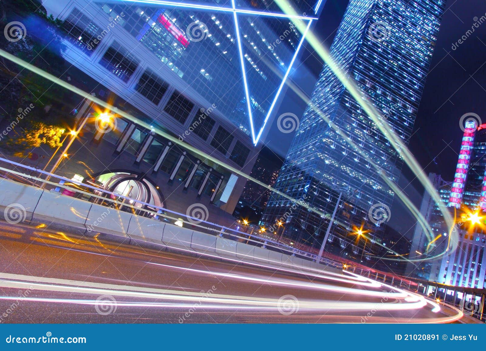 Busy Traffic in City at Night Stock Image - Image of commercial, center ...