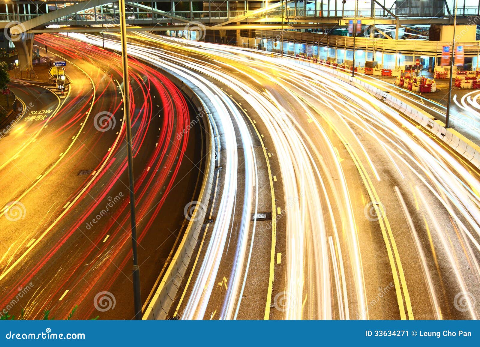 Busy traffic on highway stock image. Image of light, perspective - 33634271