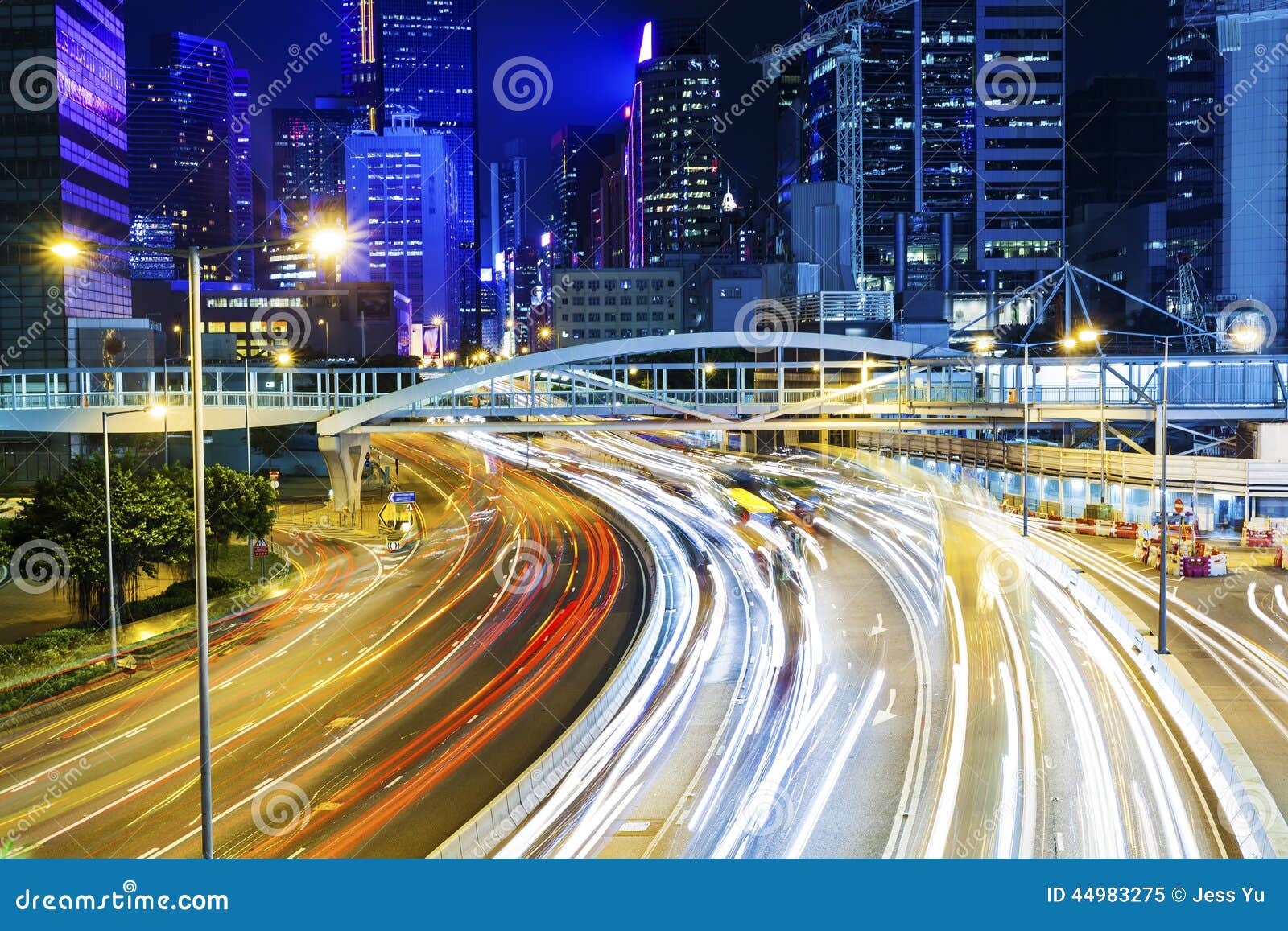 Busy Traffic in Hong Kong at Night Stock Image - Image of china, hong ...