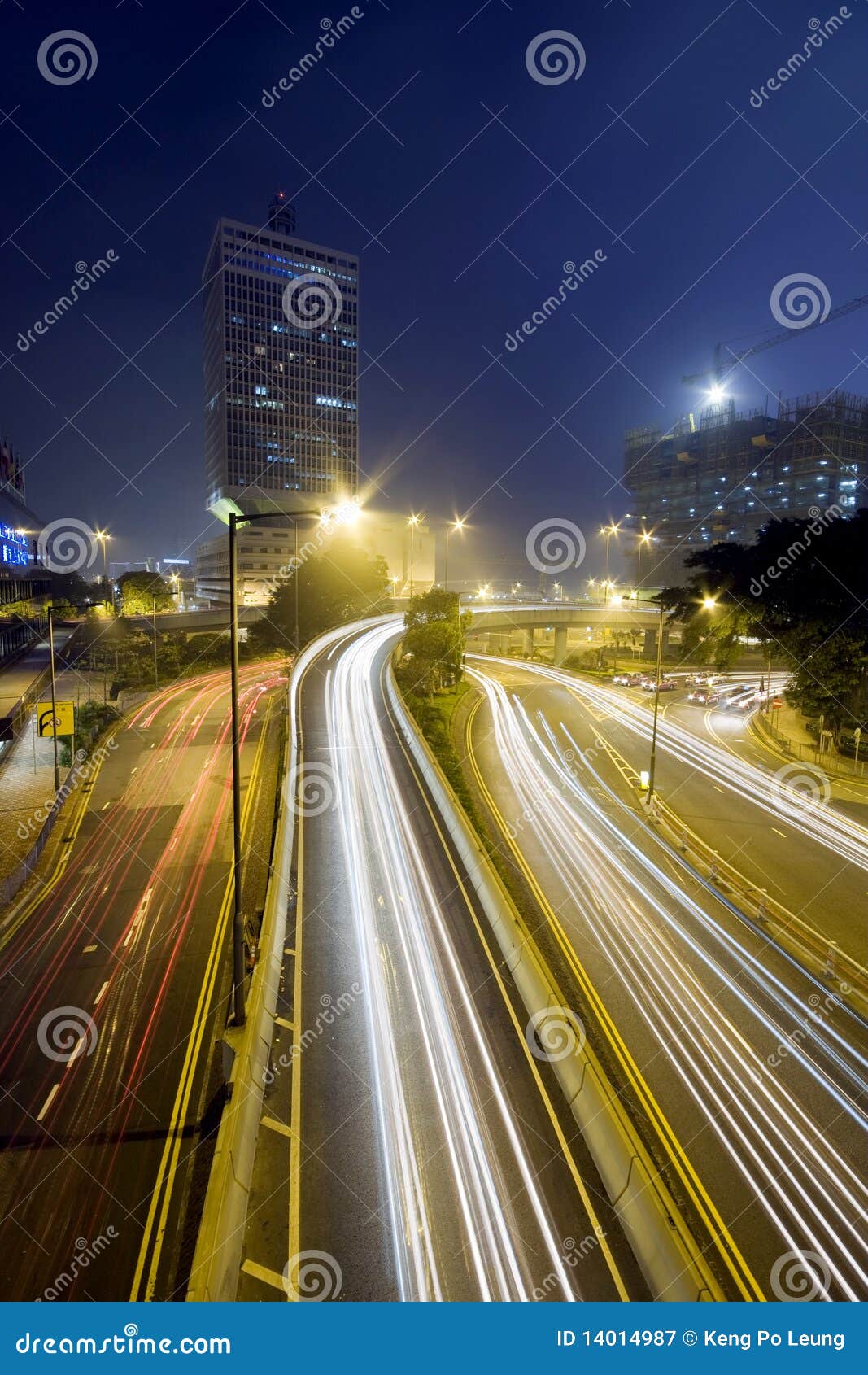 Busy traffic night stock image. Image of dark, central - 14014987