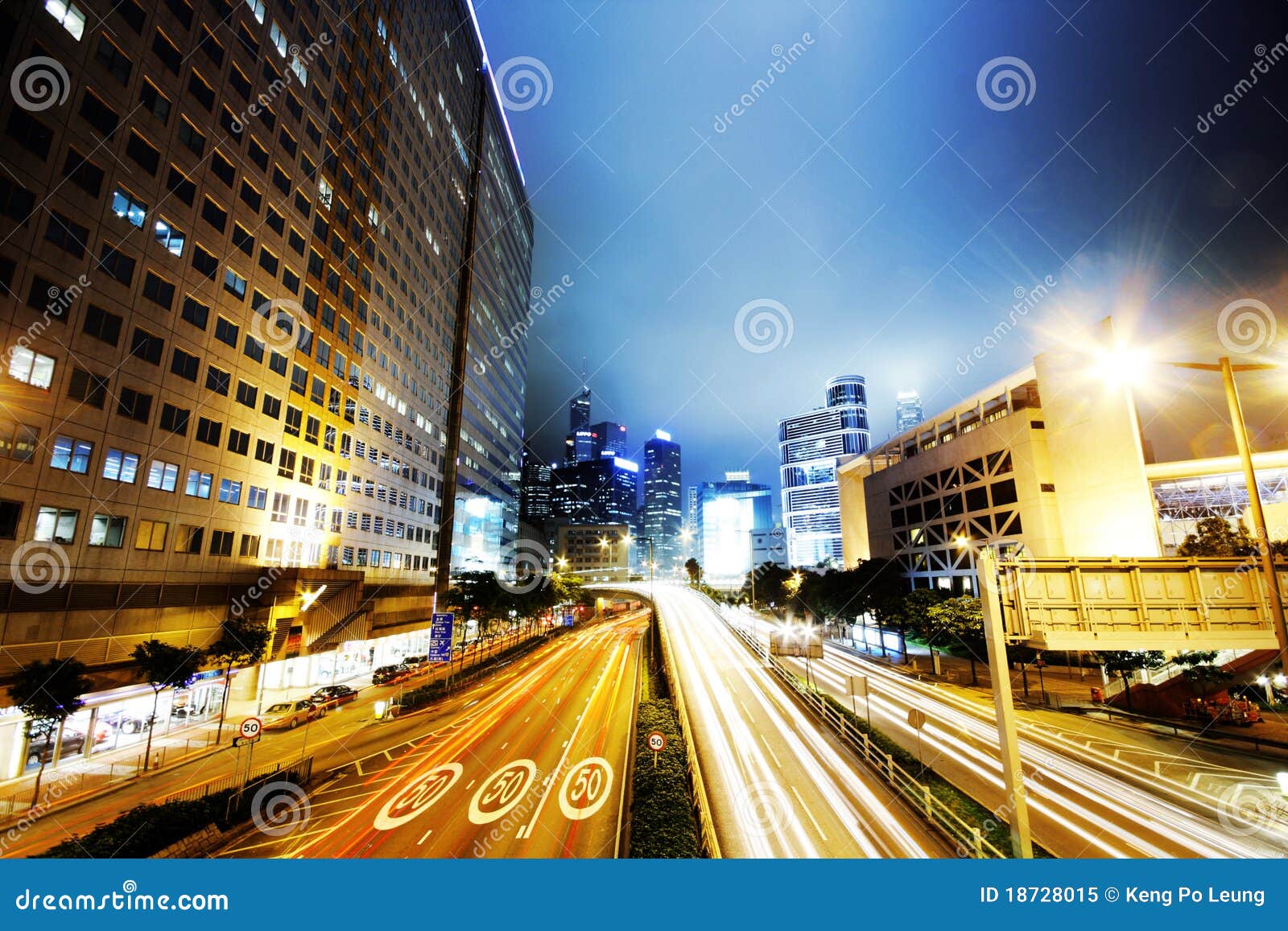 Busy traffic night stock image. Image of moving, lines - 18728015