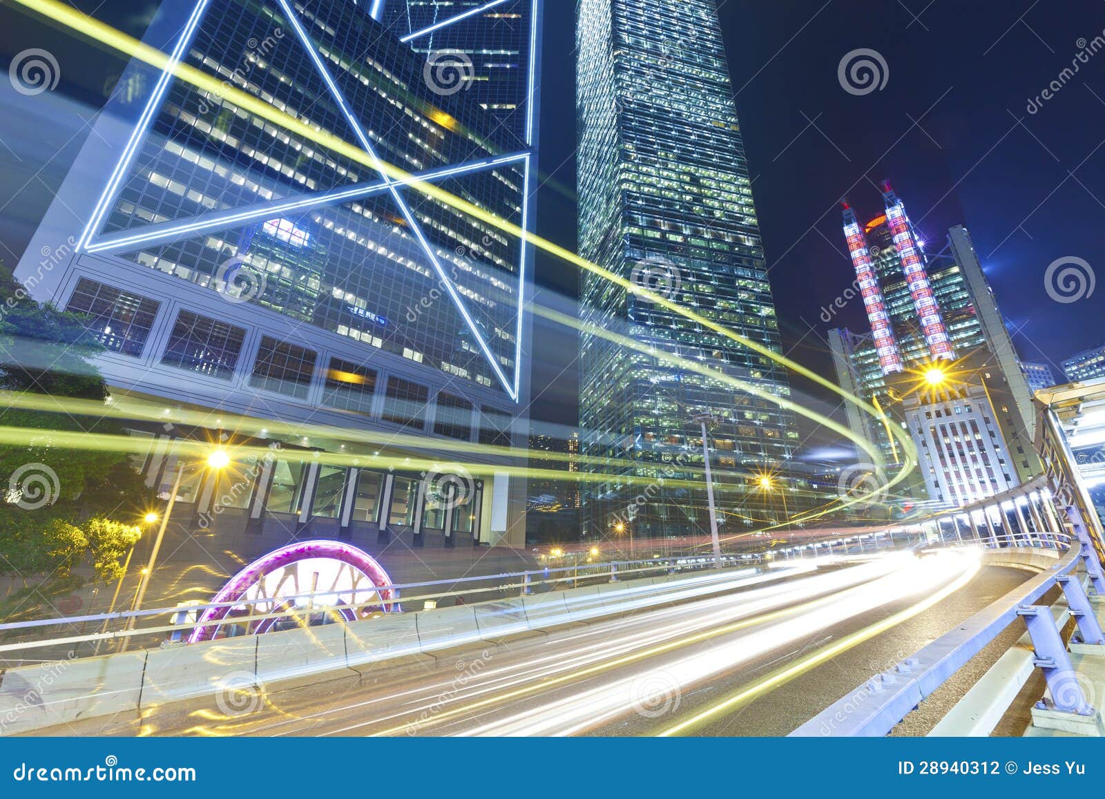 Busy Traffic at Night in City Stock Photo - Image of abstract, highway ...