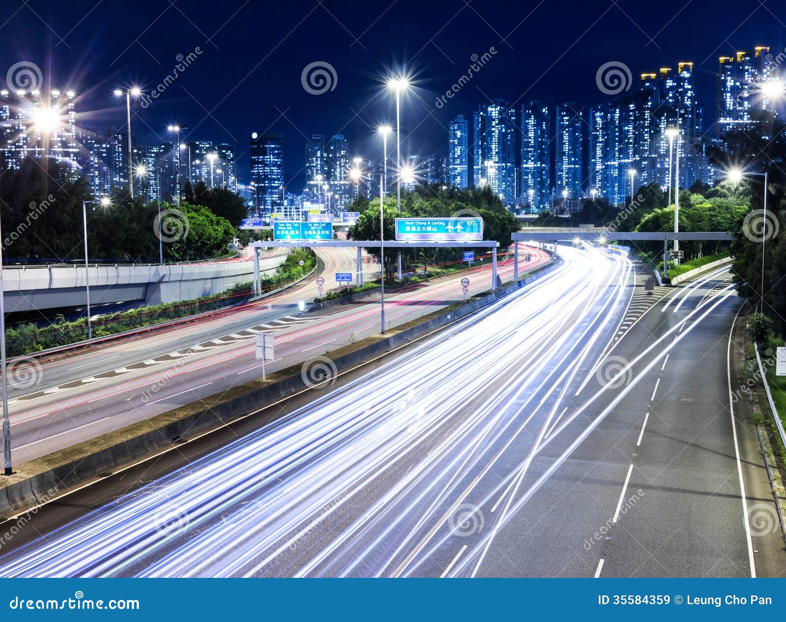 Busy traffic at night stock image. Image of highway, business - 35584359