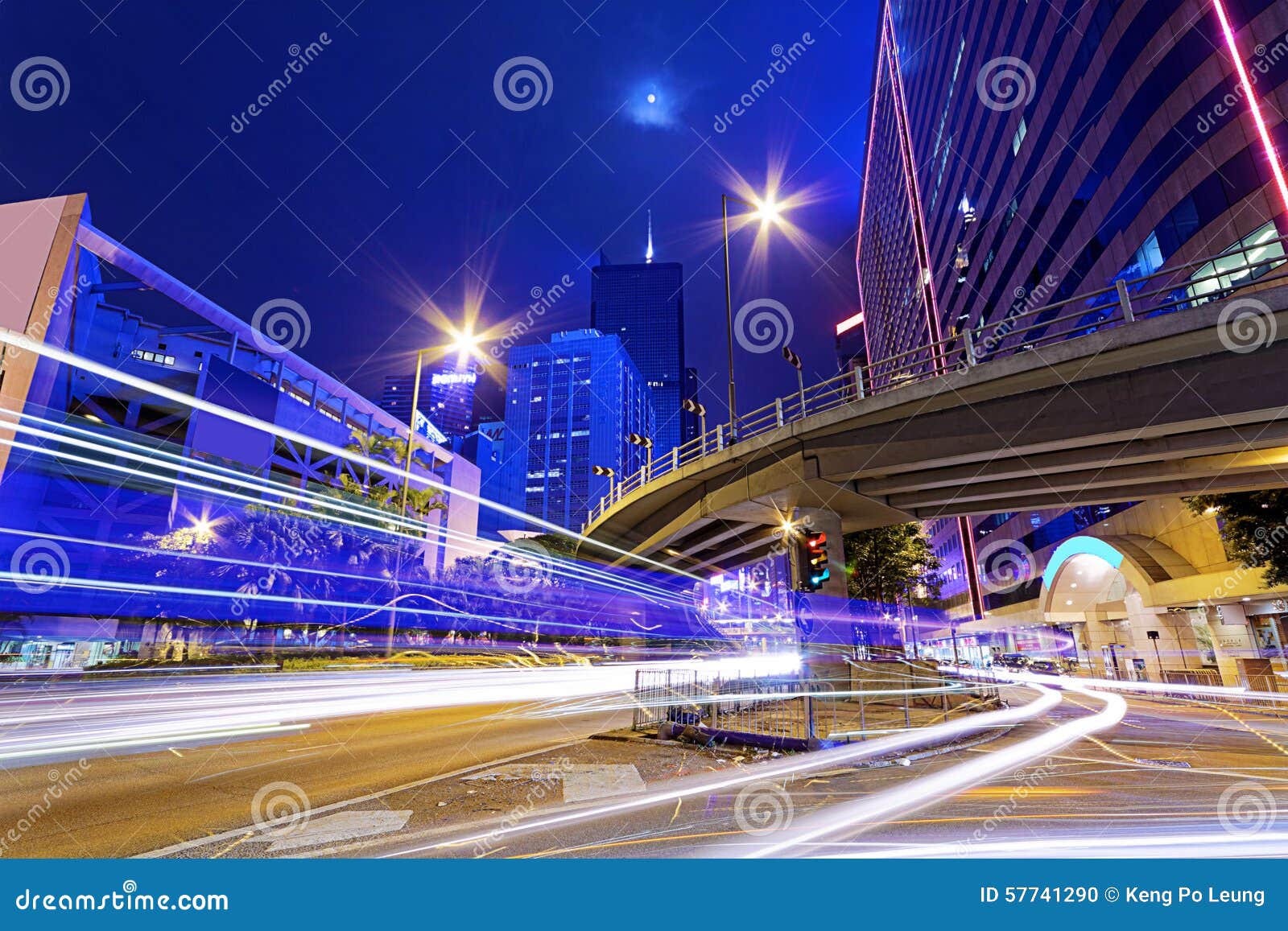 Busy traffic night stock photo. Image of fast, business - 57741290