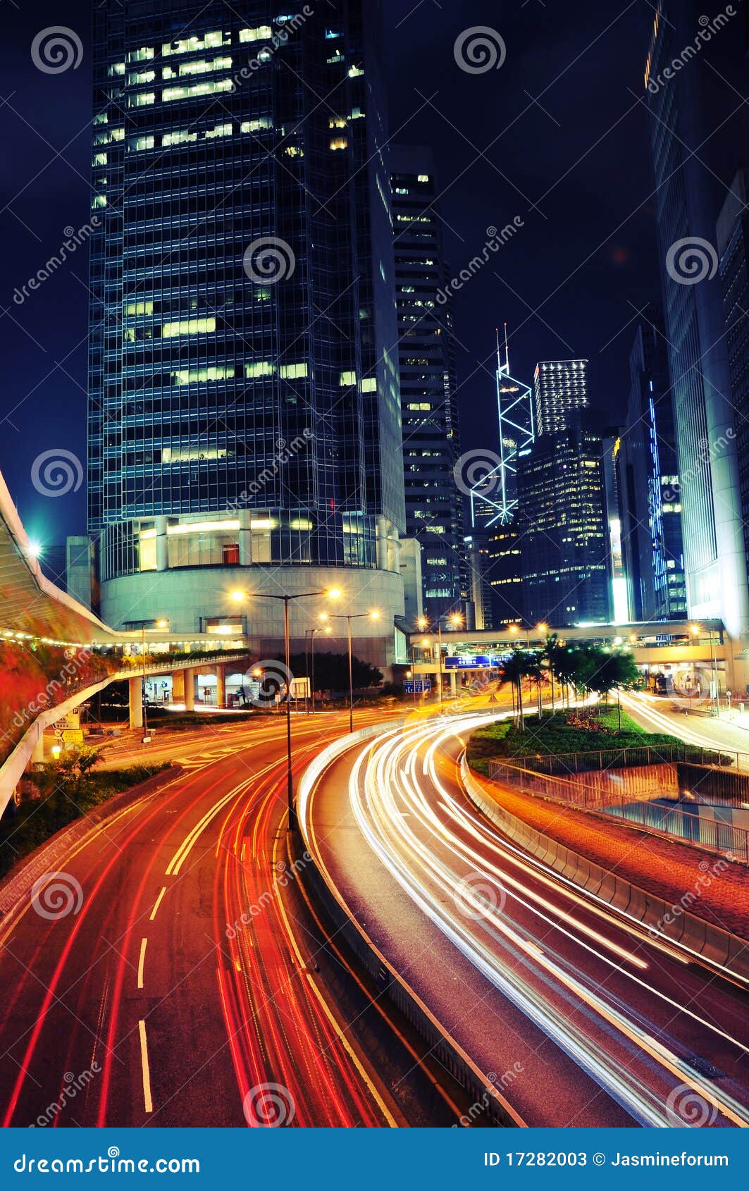 Busy Traffic at Night - Hong Kong Stock Image - Image of dramatic ...
