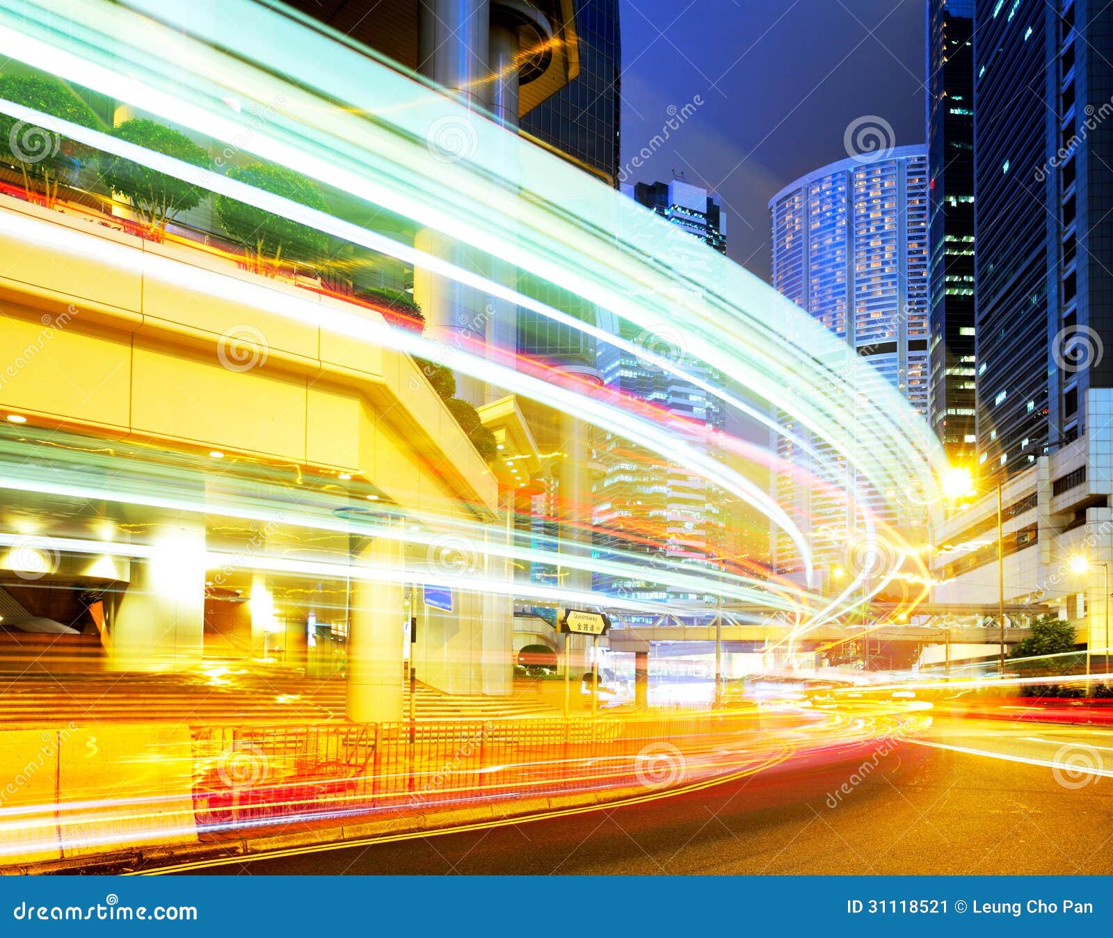 Busy traffic at night stock image. Image of light, skyline - 31118521