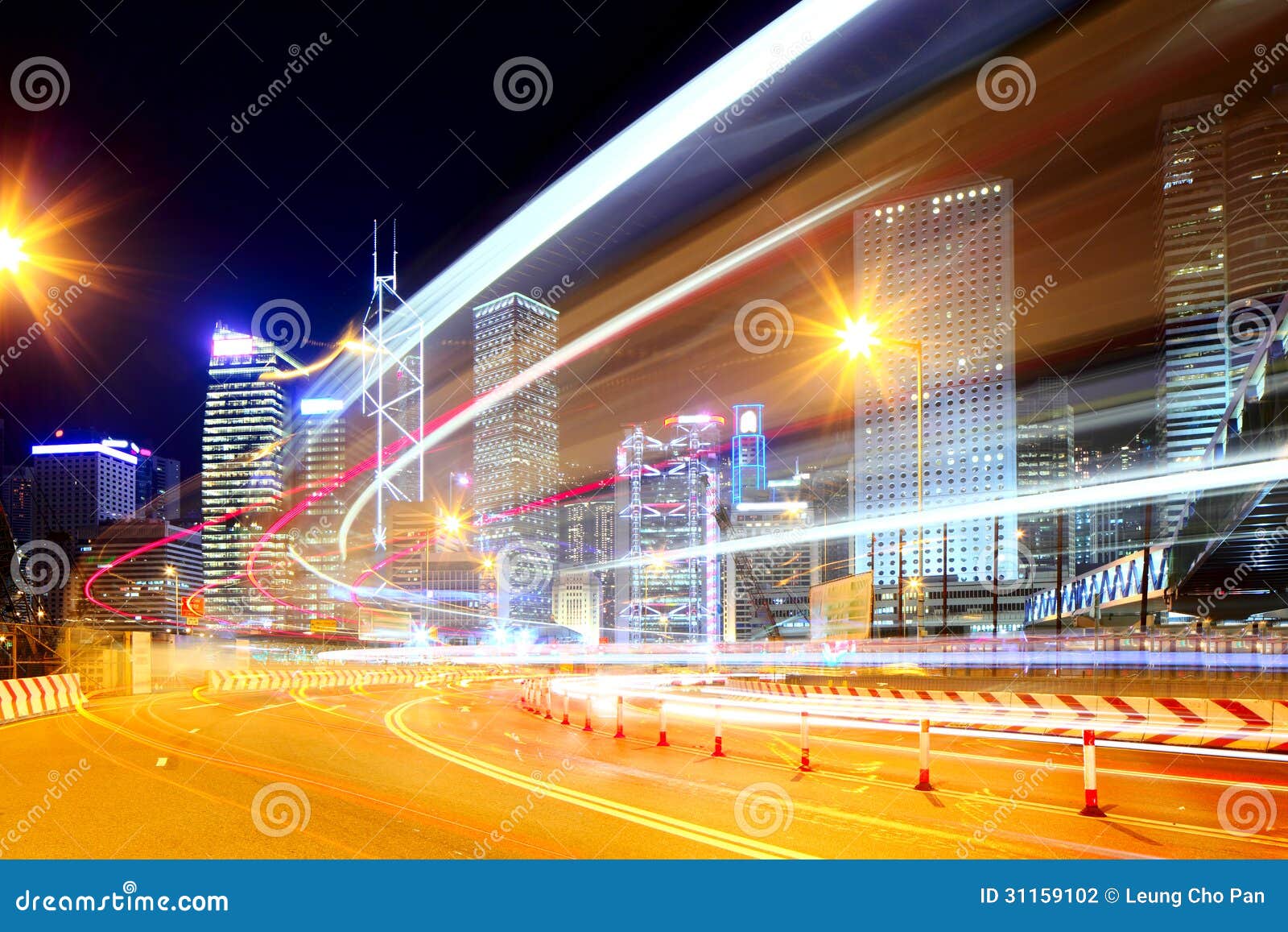 Busy traffic at night stock photo. Image of beautiful - 31159102