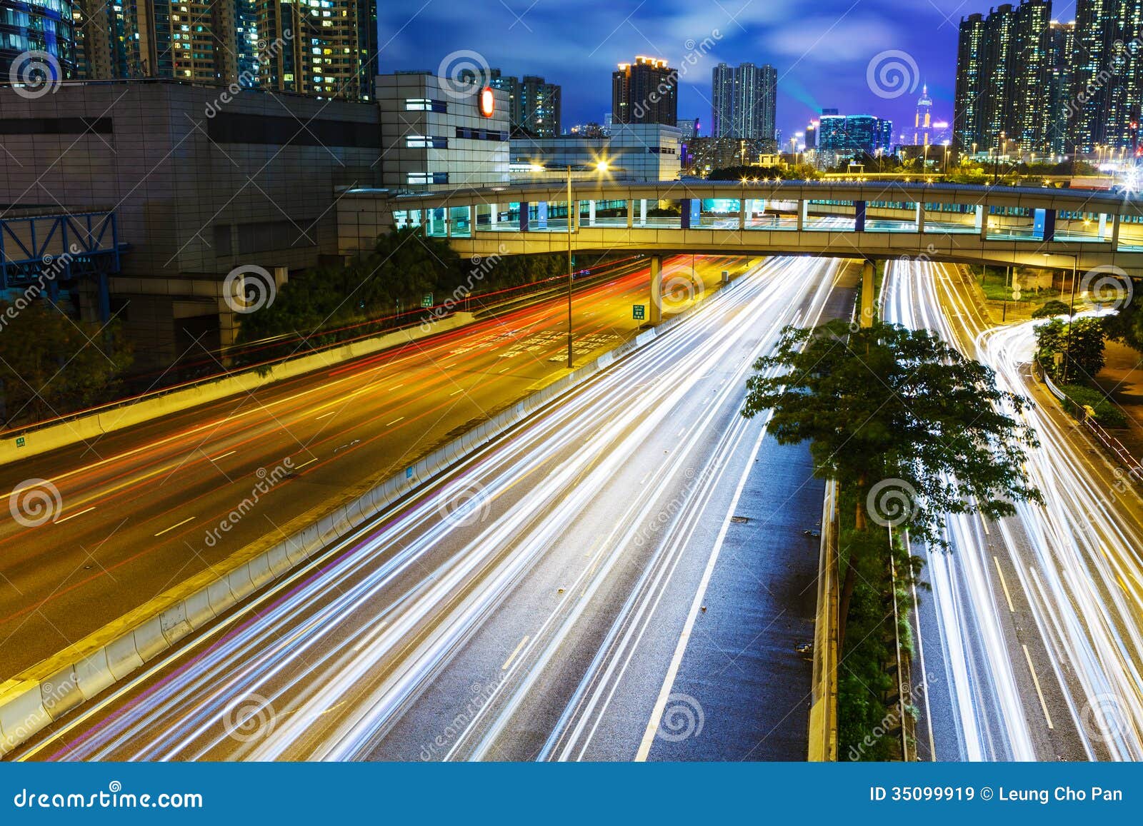 Busy traffic at night stock image. Image of busy, expressway - 35099919