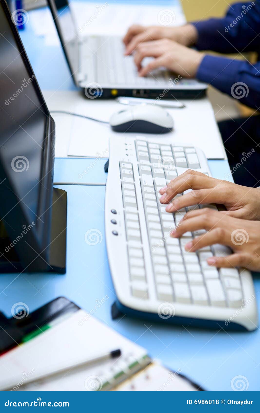Busy Typing In Office Royalty Free Stock Photos - Image: 6986018
