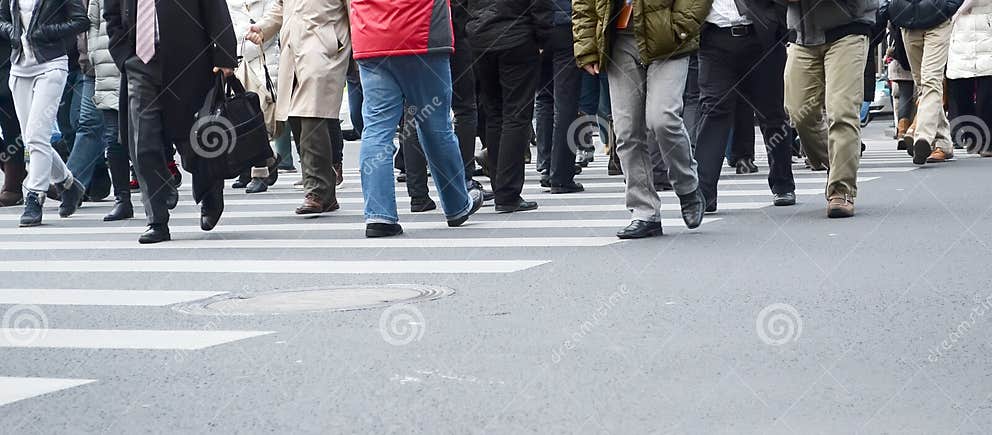 Busy walking people stock photo. Image of abstract, crosswalk - 23271350