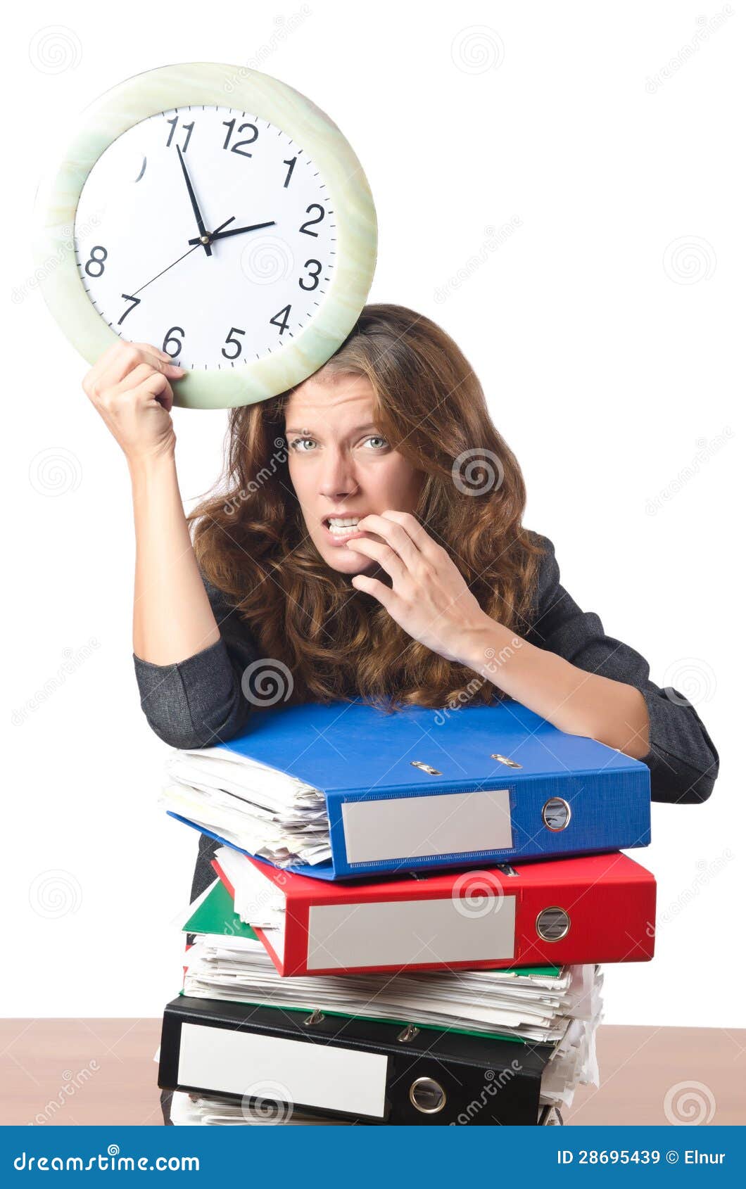 Busy woman worker stock image. Image of career, deadline - 28695439