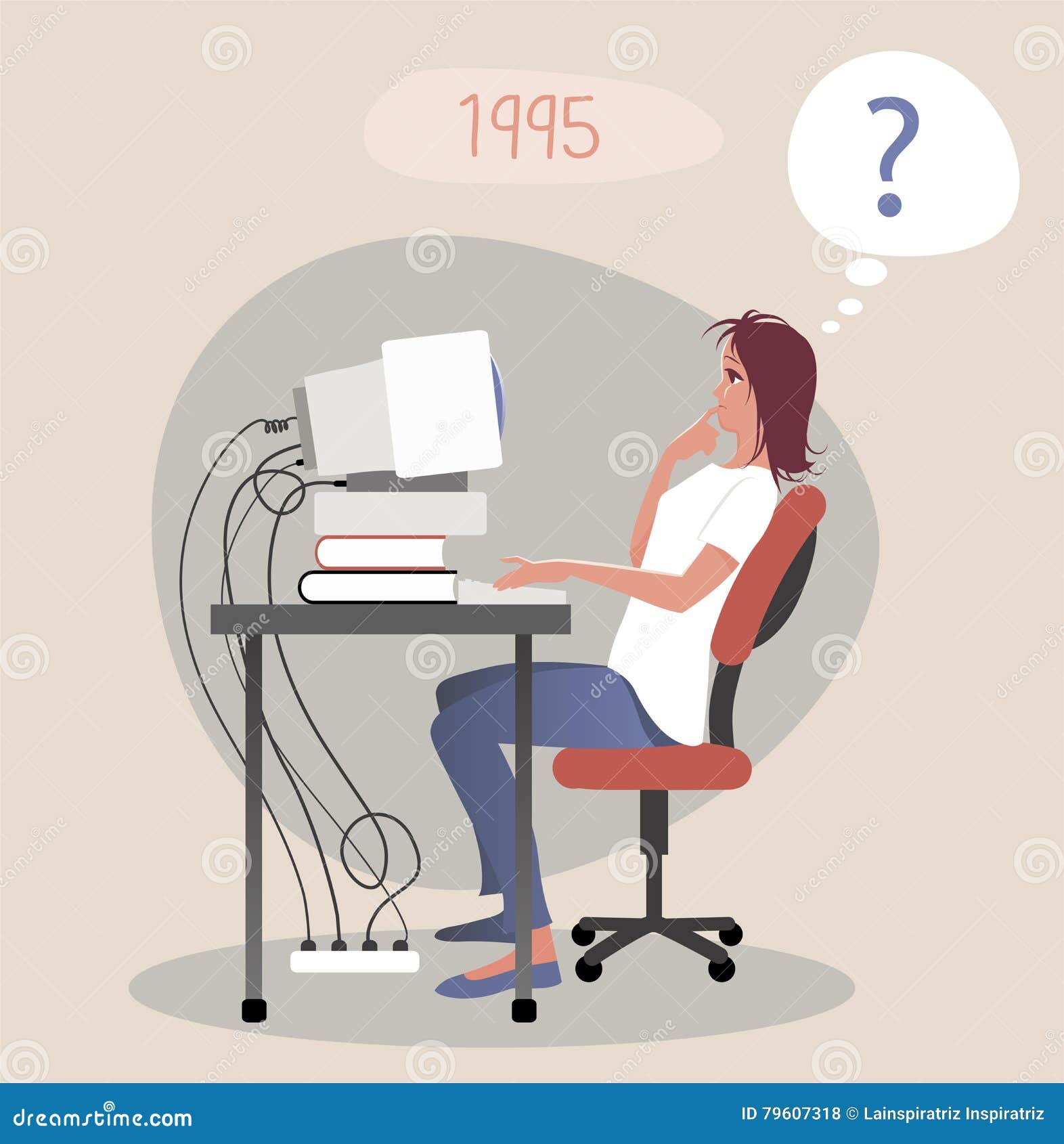 Thinking About Computer Programing Cartoon Vector | CartoonDealer.com ...