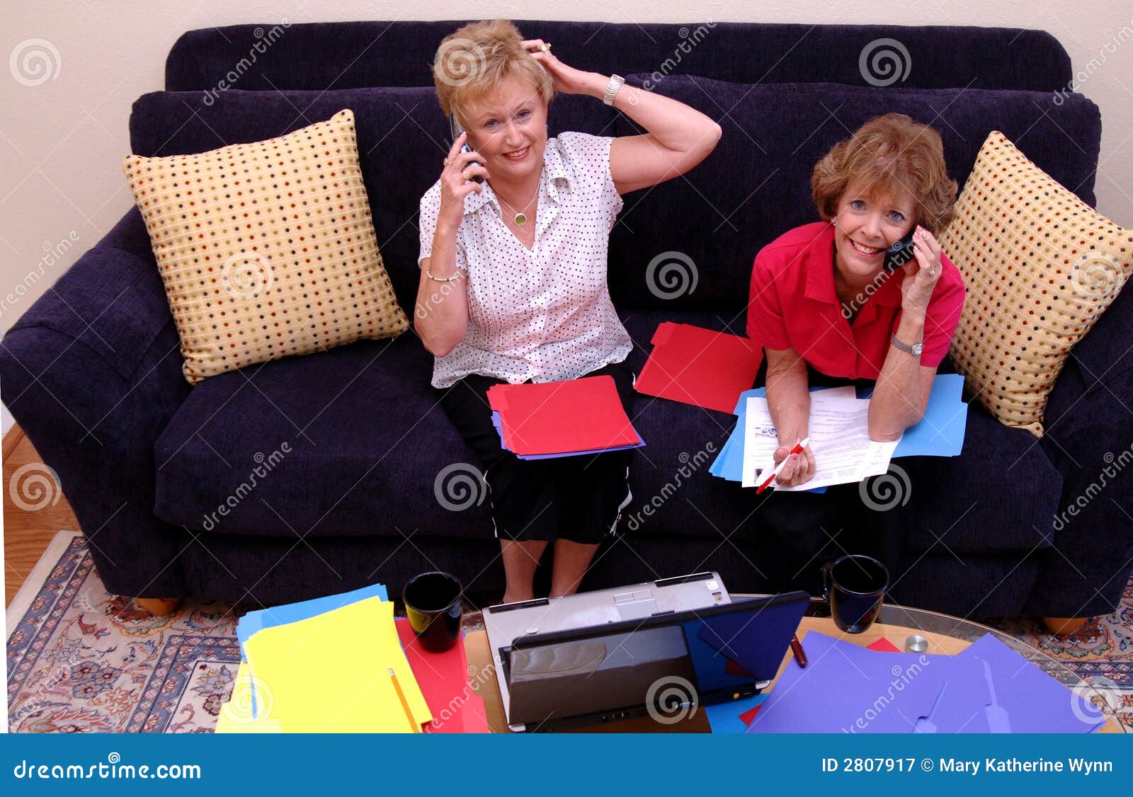 Busy women working at home stock image. Image of mobile - 2807917