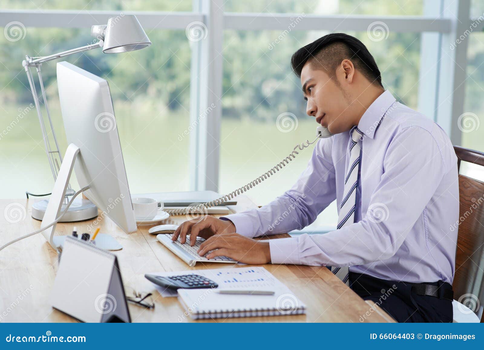 Busy with work stock image. Image of indoors, business - 66064403