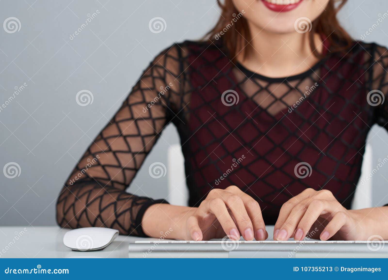 Busy with work on computer stock image. Image of woman - 107355213