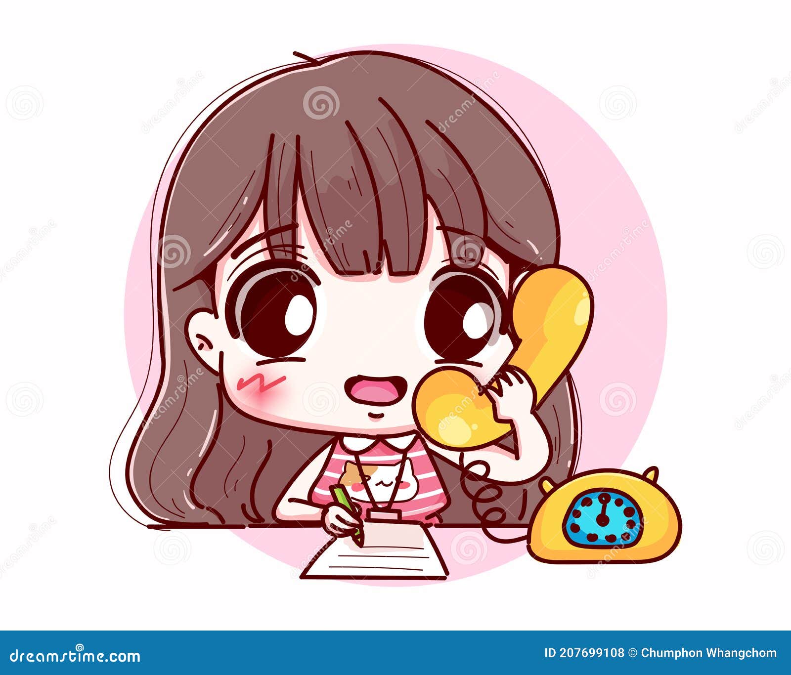 Busy Working Girl and Worker Character Design Stock Illustration ...