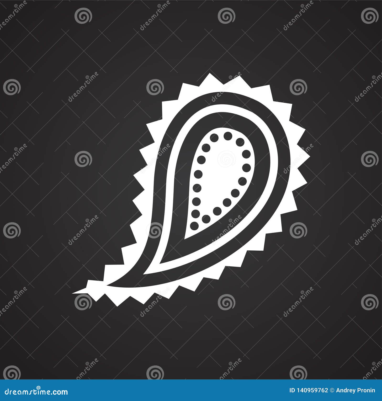 Buta Icon on Black Background for Graphic and Web Design. Simple Vector ...