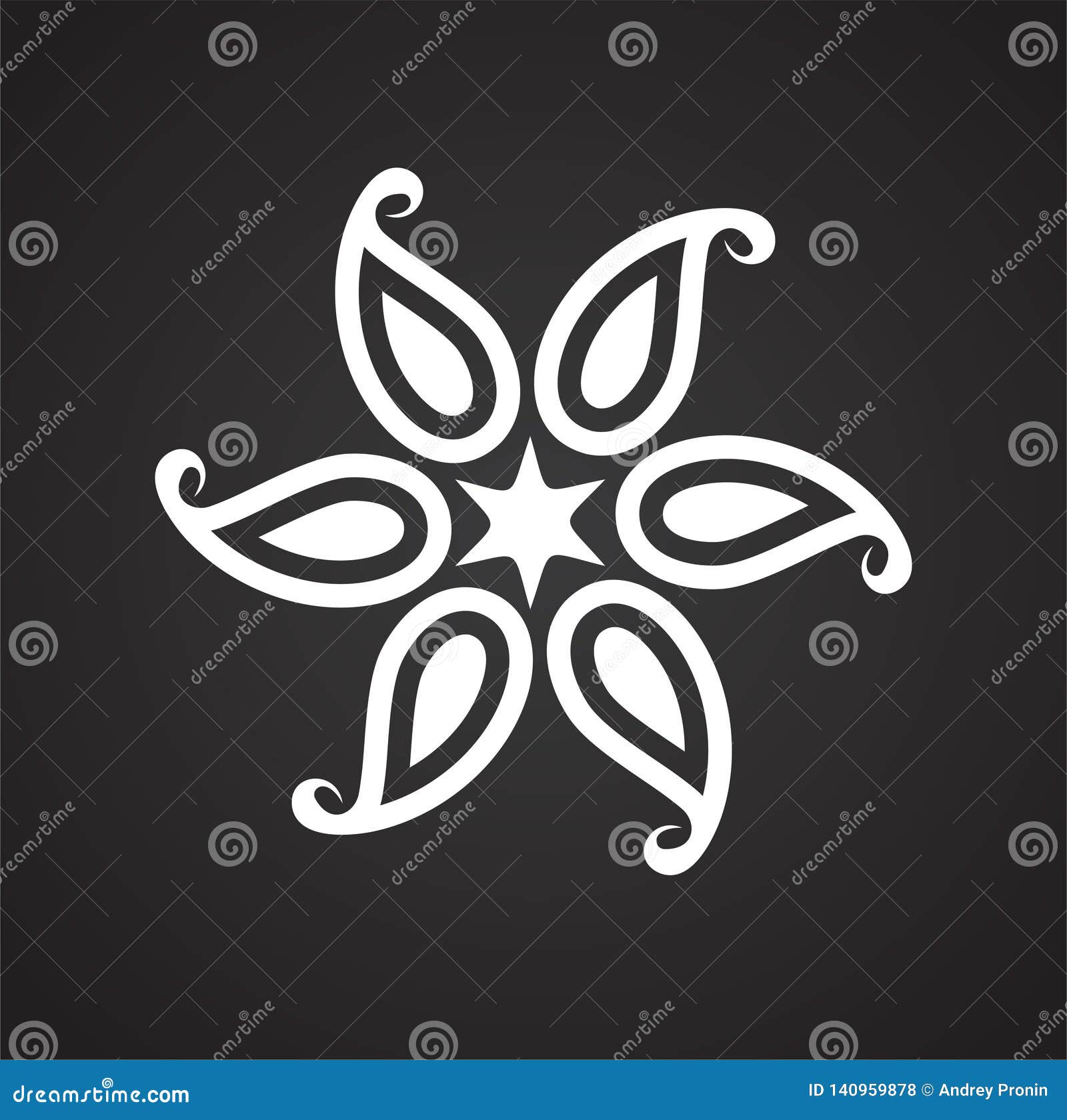 Buta Icon on Black Background for Graphic and Web Design. Simple Vector ...