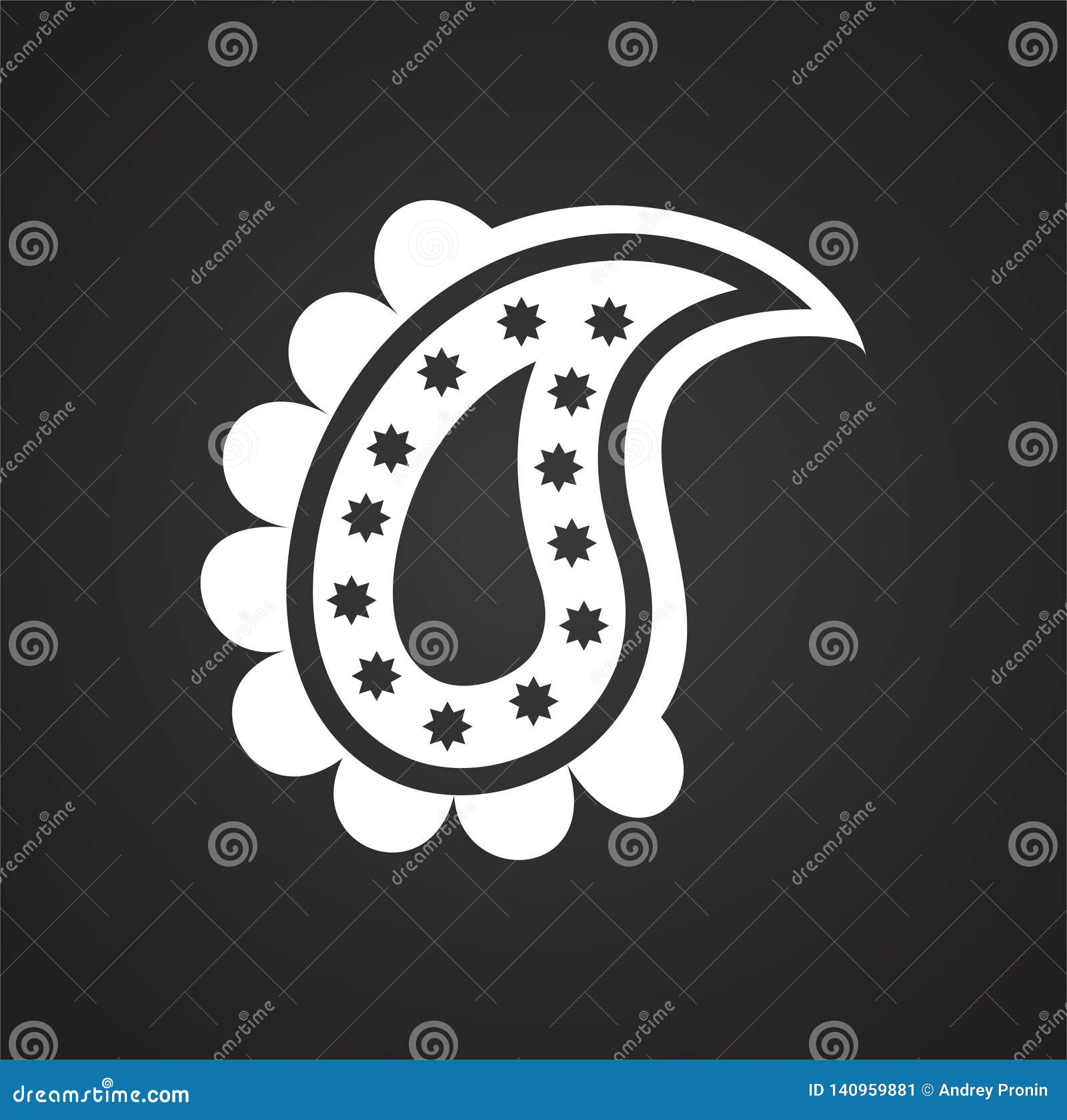 Buta Icon on Black Background for Graphic and Web Design. Simple Vector ...