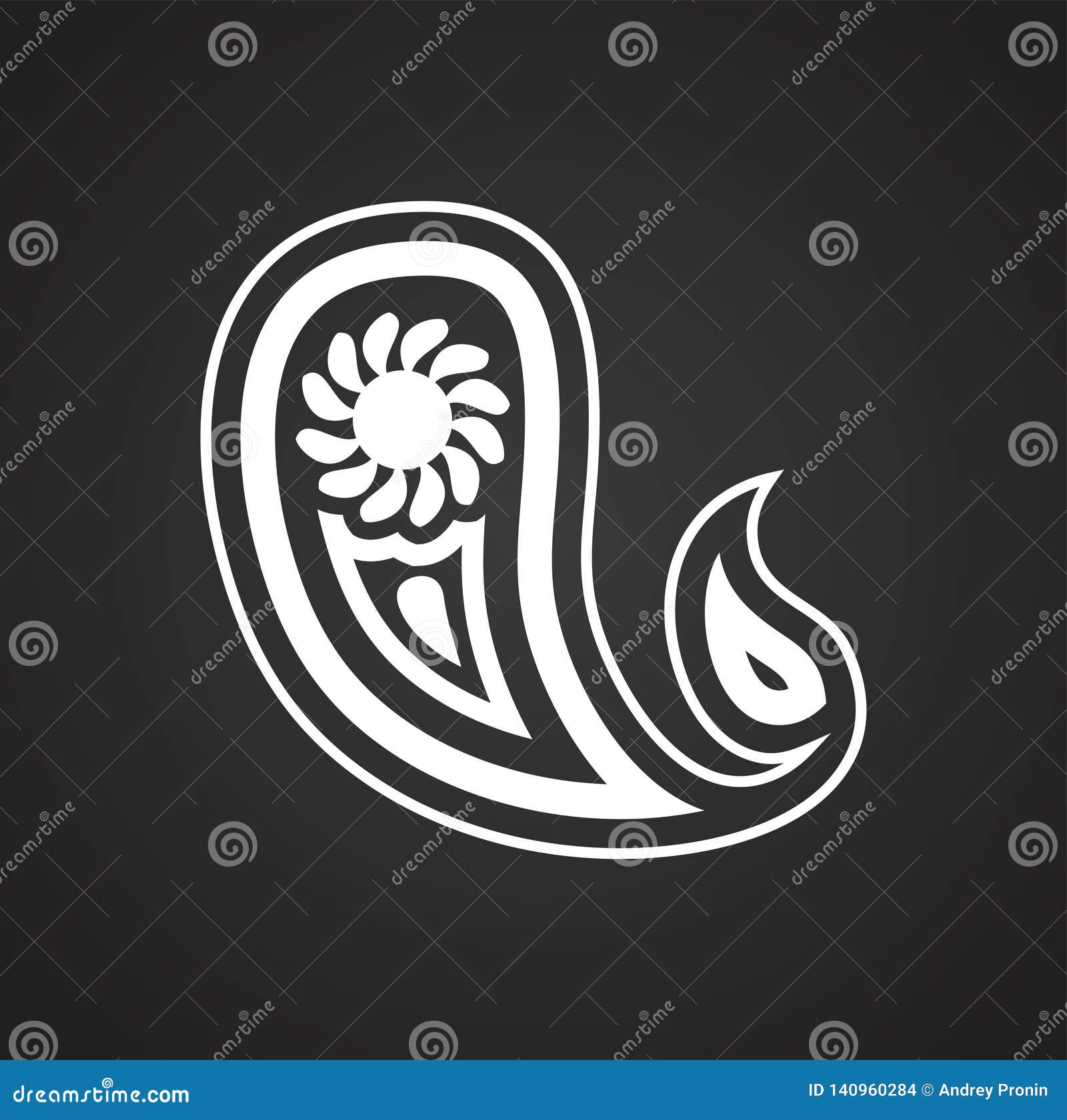 Buta Icon on Black Background for Graphic and Web Design. Simple Vector ...