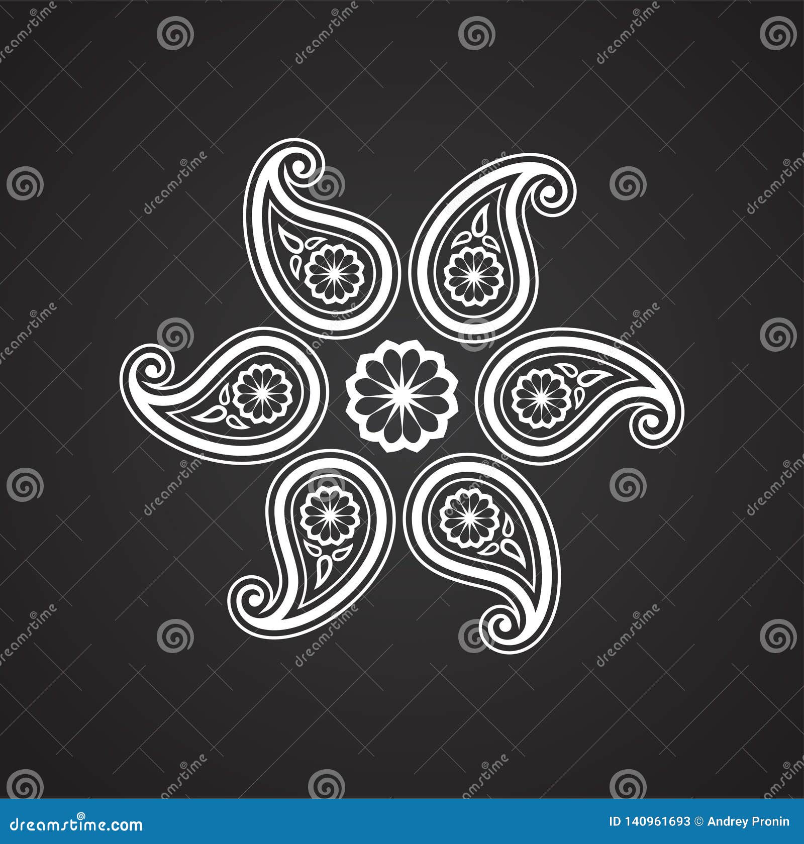 Buta Icon on Black Background for Graphic and Web Design. Simple Vector ...