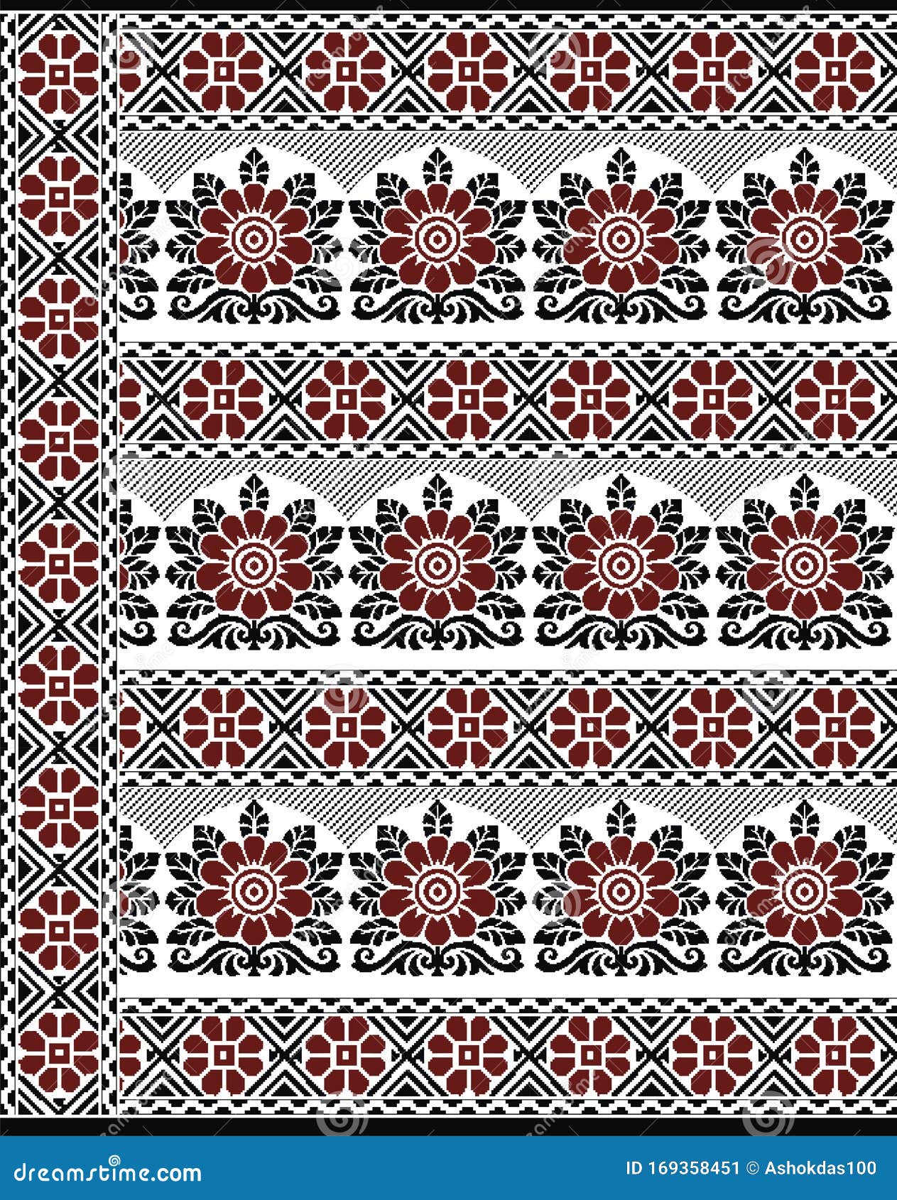 BUTA PATTERN DESIGN ALLOVER BACKGROUND for PRINT Stock Illustration ...