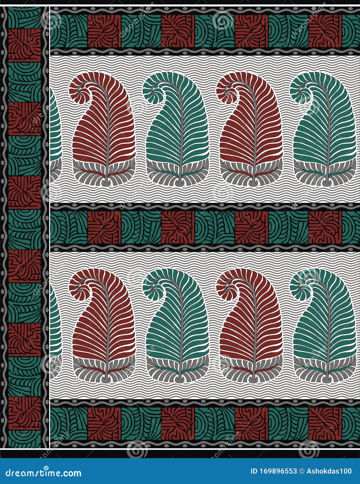 BUTA PATTERN DESIGN ALLOVER BACKGROUND for PRINT Stock Illustration ...