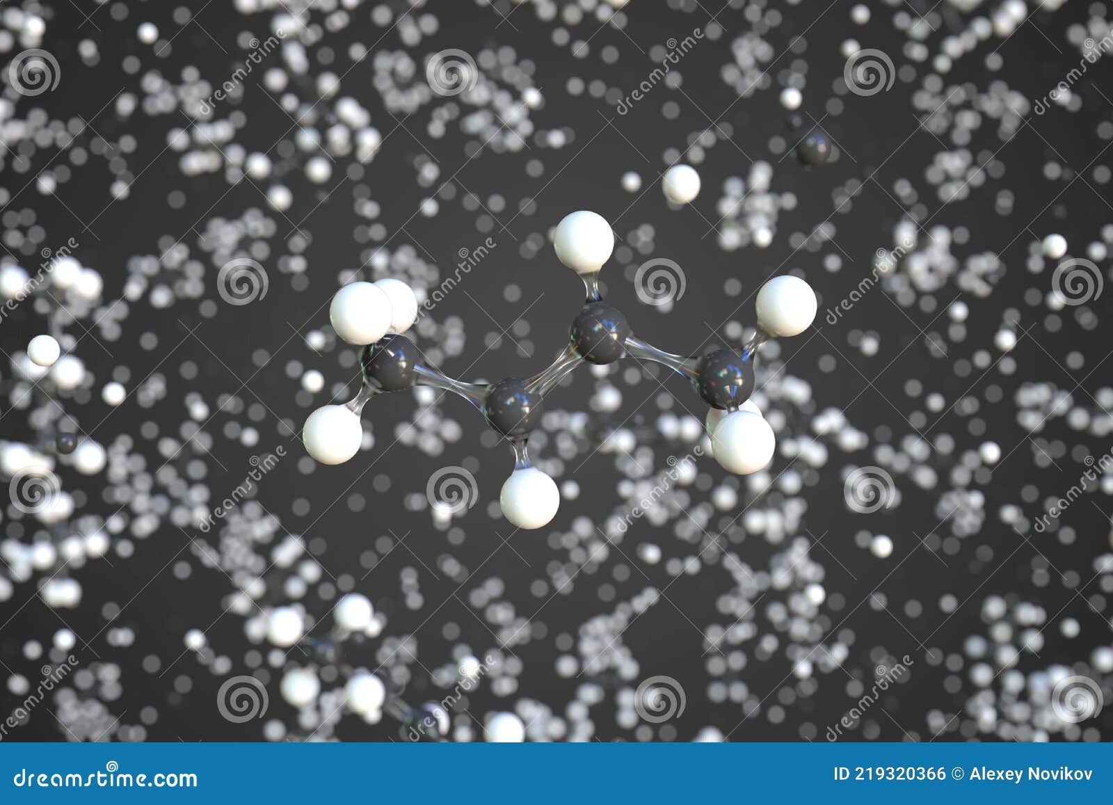 Butadiene Resin Molecule, Conceptual Molecular Model. Scientific 3d ...