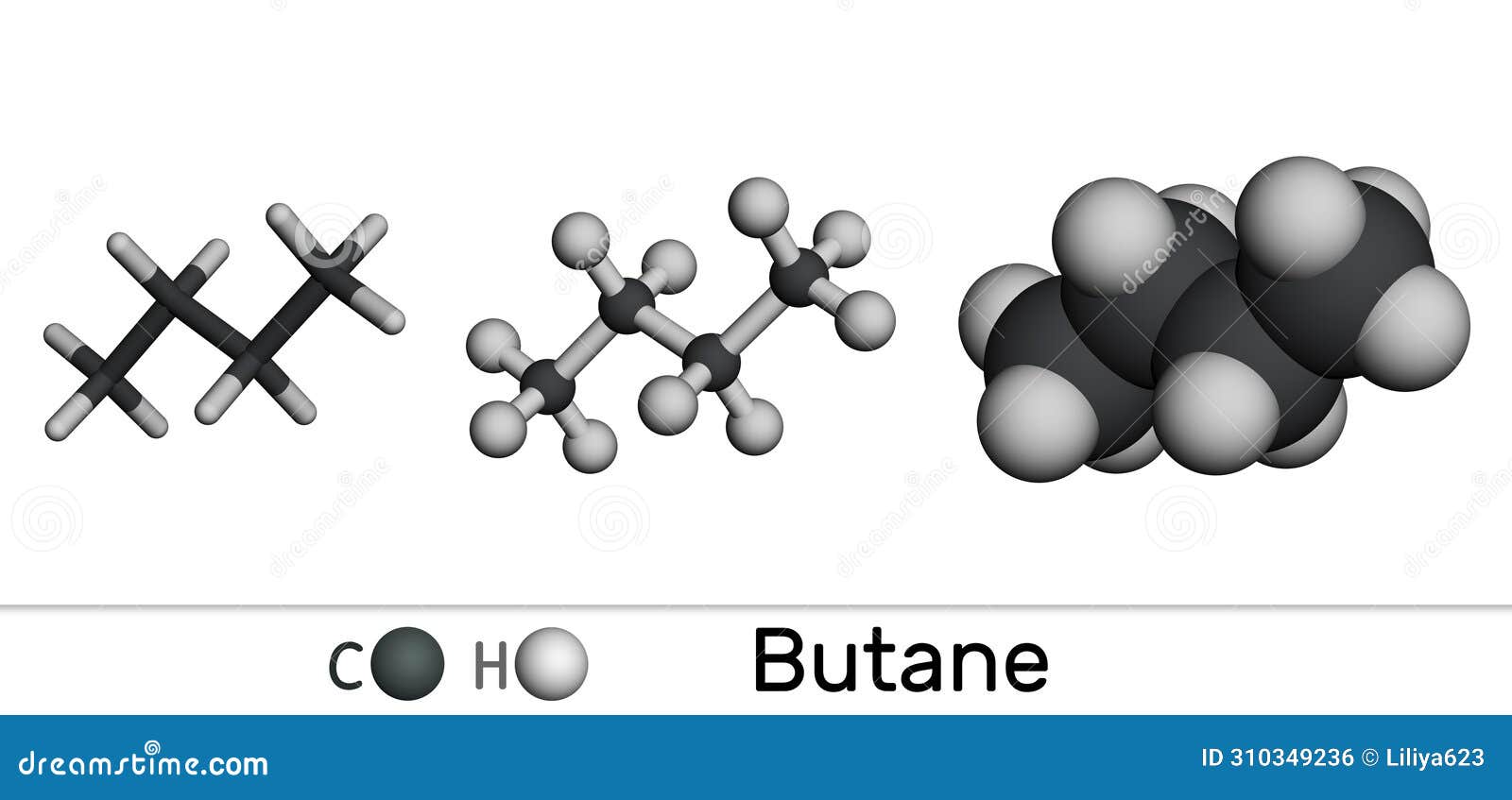 Butane C4H10 Molecule. Various 3D Molecular Models on a White ... Butane C4H10 Molecule. Various 3D Molecular Models on a White ...